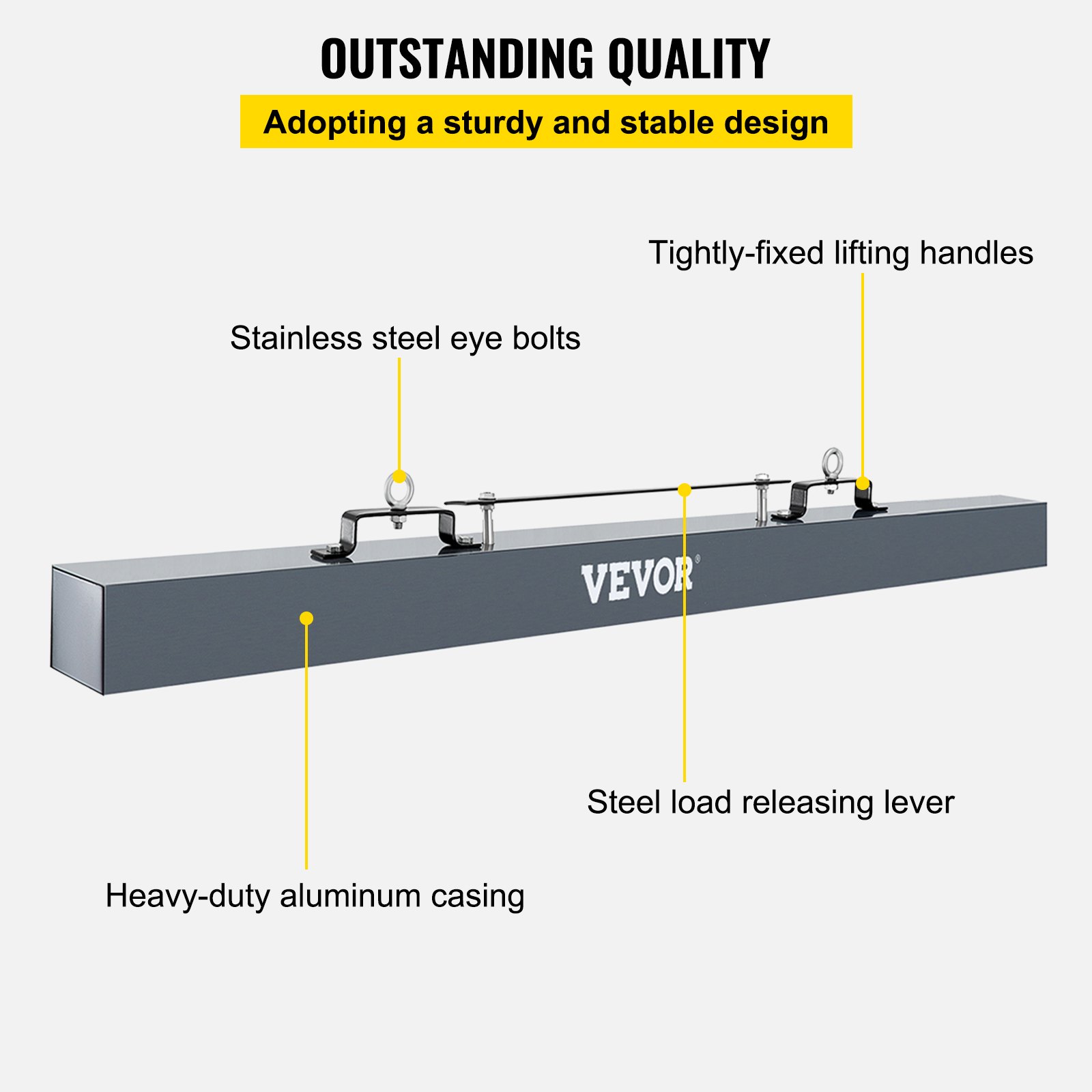 VEVOR Hanging Magnetic Sweeper 60 inch Magnetic Sweeper 78 LBS Magnetic ...