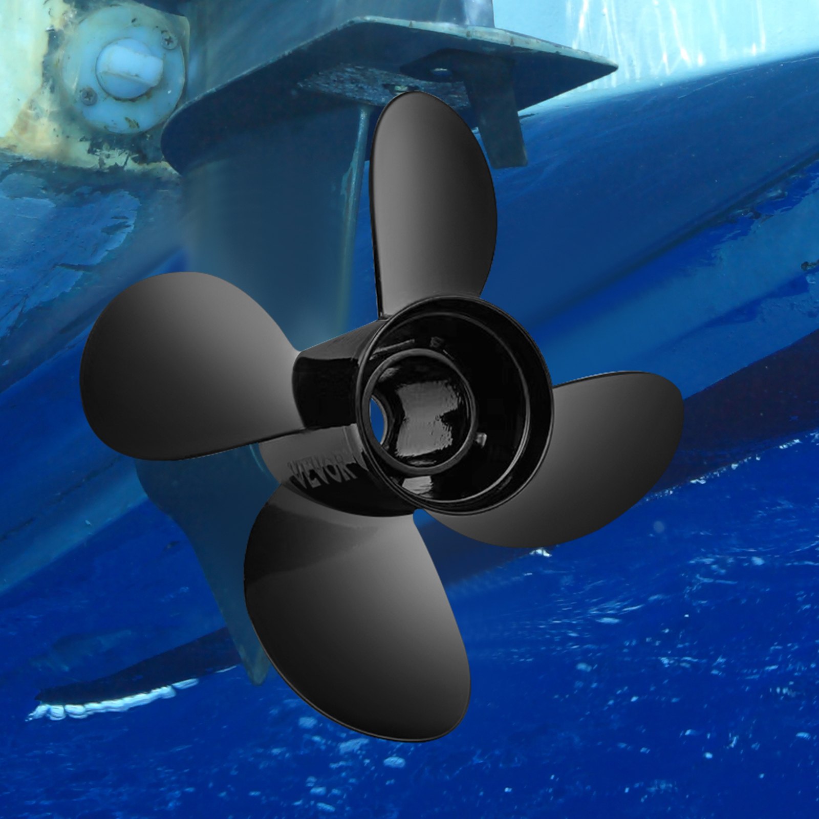 VEVOR Outboard Propeller, Replace for OEM 48-8M8026630, 4-Blade 10.3" x ...