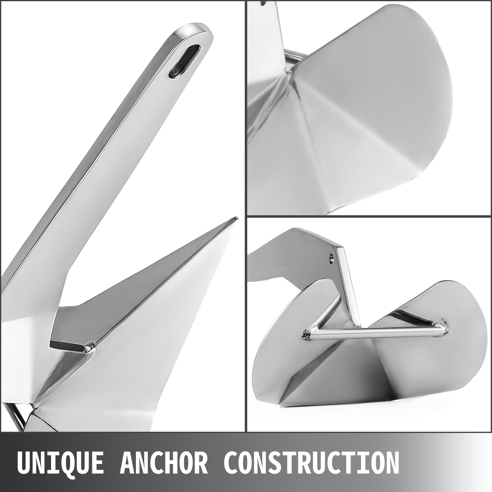 Delta Style Boat Anchor 18 Lb 8 Kg 25-40ft 316 Stainless Steel Non ...