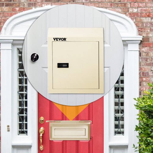 VEVOR Through-The-Door Locking Drop Box Door Drop Box 11.8''x4.3''x14.2 ...