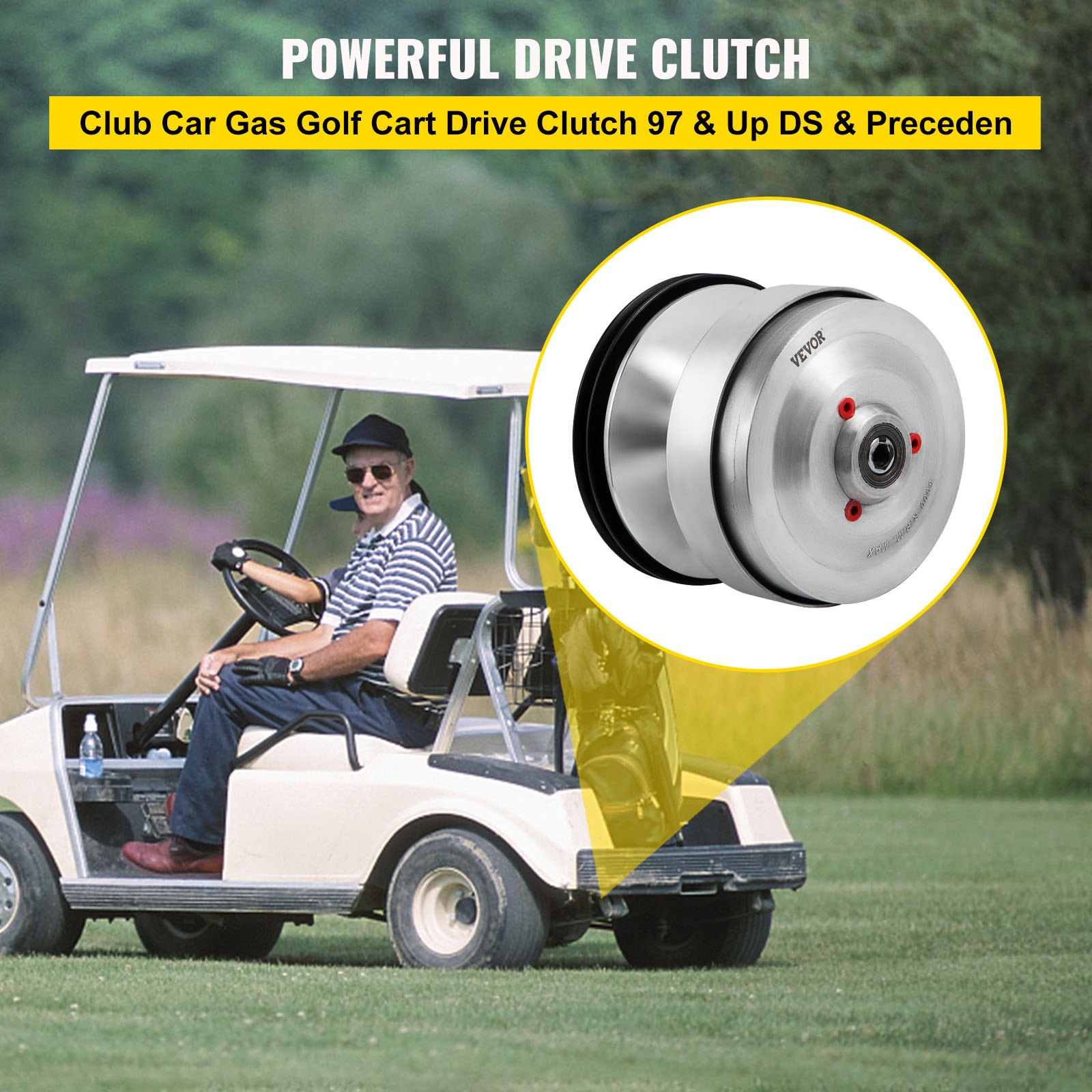 Club Car Gas Golf Cart Drive Clutch DS & Precedent Front Clutch | VEVOR US