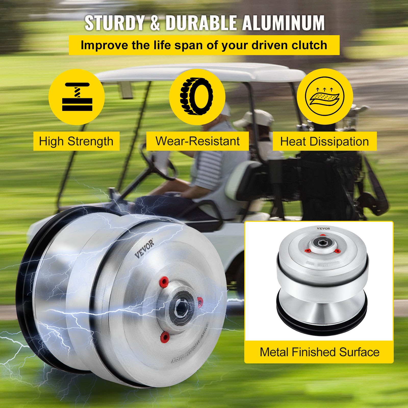 Club Car Gas Golf Cart Drive Clutch DS & Precedent Front Clutch | VEVOR US