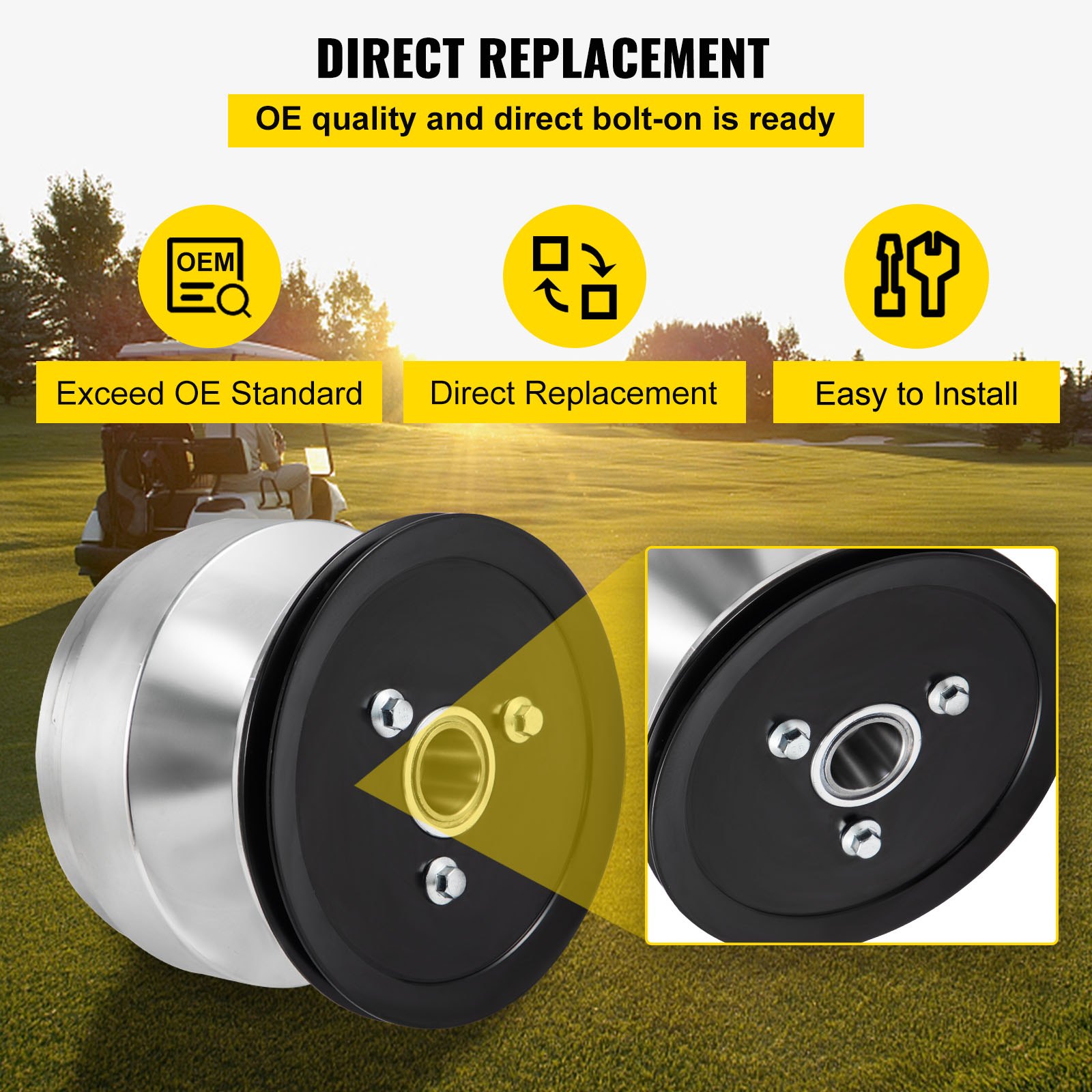 Club Car Gas Golf Cart Drive Clutch DS & Precedent Front Clutch | VEVOR US
