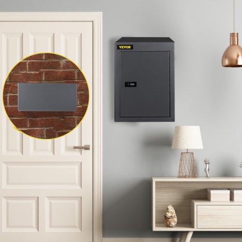 VEVOR Through The Wall Drop Box, 12.5''x6.3''x16.9'' Mail Drop Box w ...