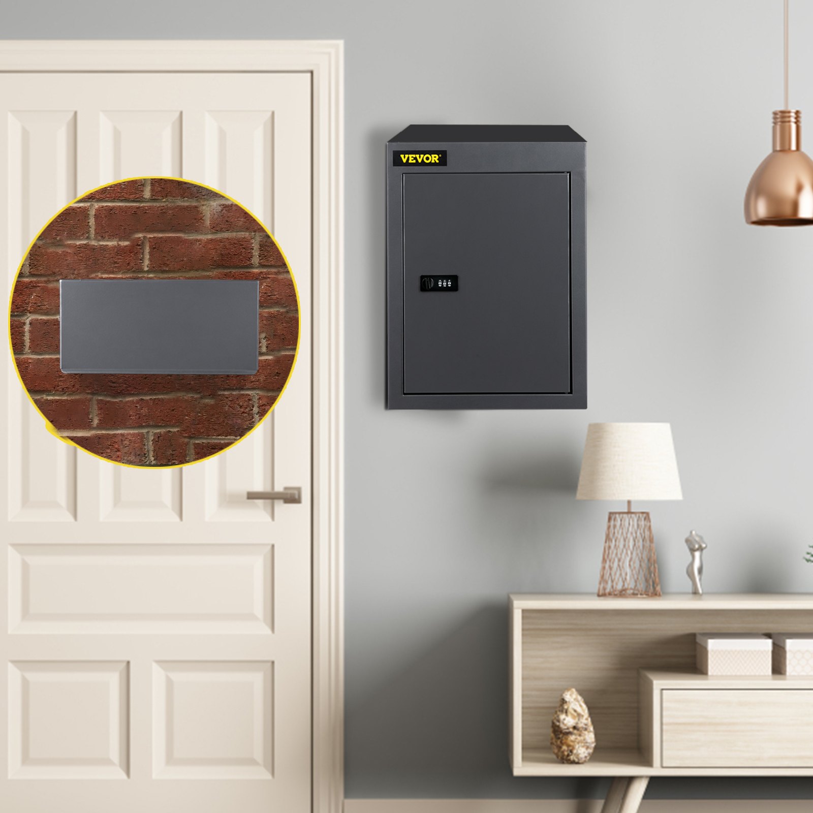 VEVOR Through The Wall Drop Box, 12.5''x6.3''x16.9'' Mail Drop Box w ...