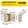 VEVOR Through The Wall Drop Box, 12.5''x6.3''x16.9'' Mail Drop Box w ...