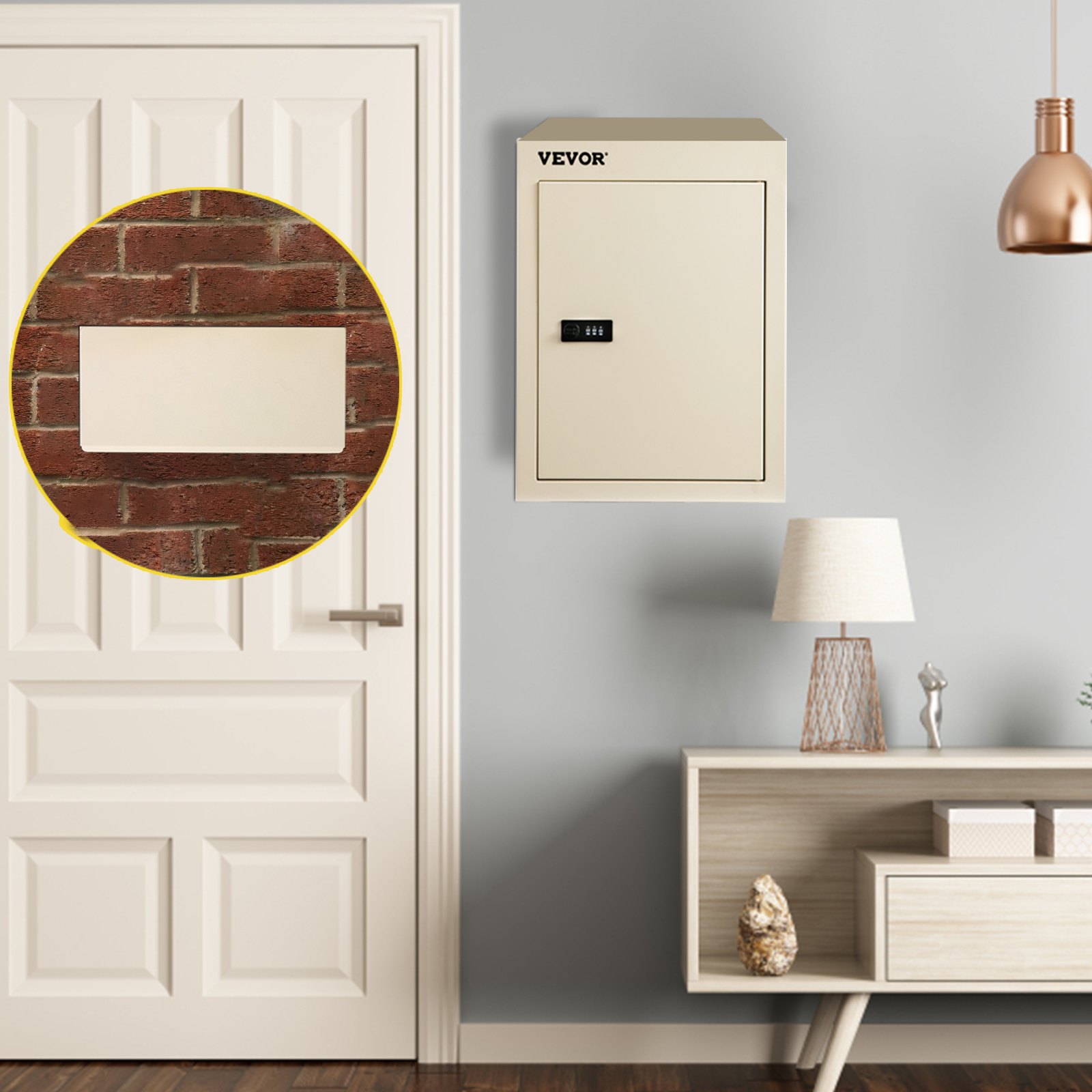 VEVOR Through The Wall Drop Box, 12.5''x6.3''x16.9'' Mail Drop Box w ...