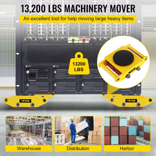 Industrial Machinery Mover With 360°rotation Cap 13200lbs Dolly Skate ...