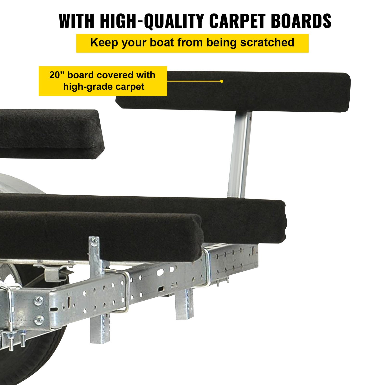 VEVOR Boat Trailer Guide on, 2PCS, Short Bunk Guide-Ons Steel Trailer ...