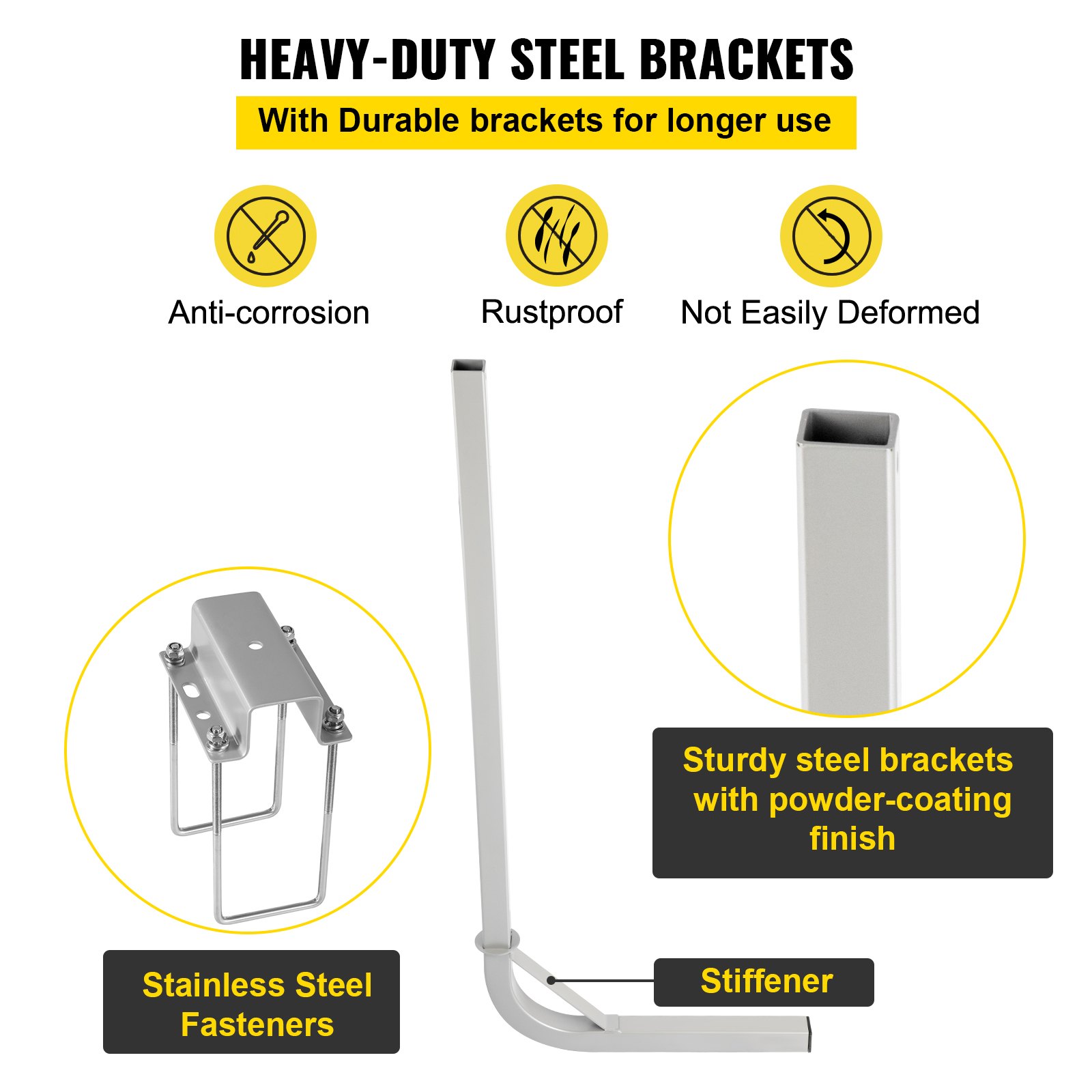 VEVOR Boat Trailer Guide-on, 60", 2PCS Steel Trailer Post Guide ons, w ...