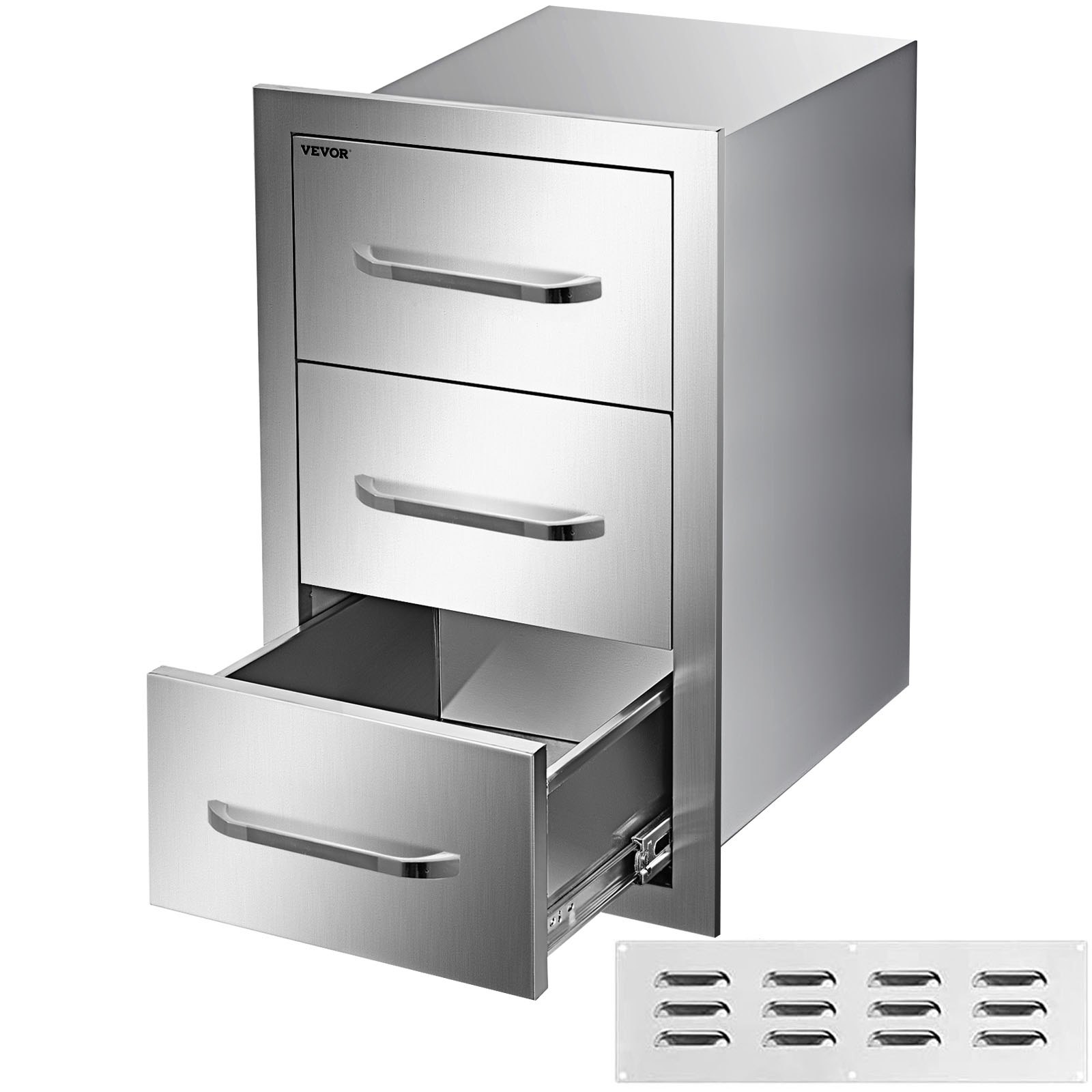 VEVOR Outdoor Kitchen Drawers 16" W x 28.5" H x 20.5" D, Flush Mount ...