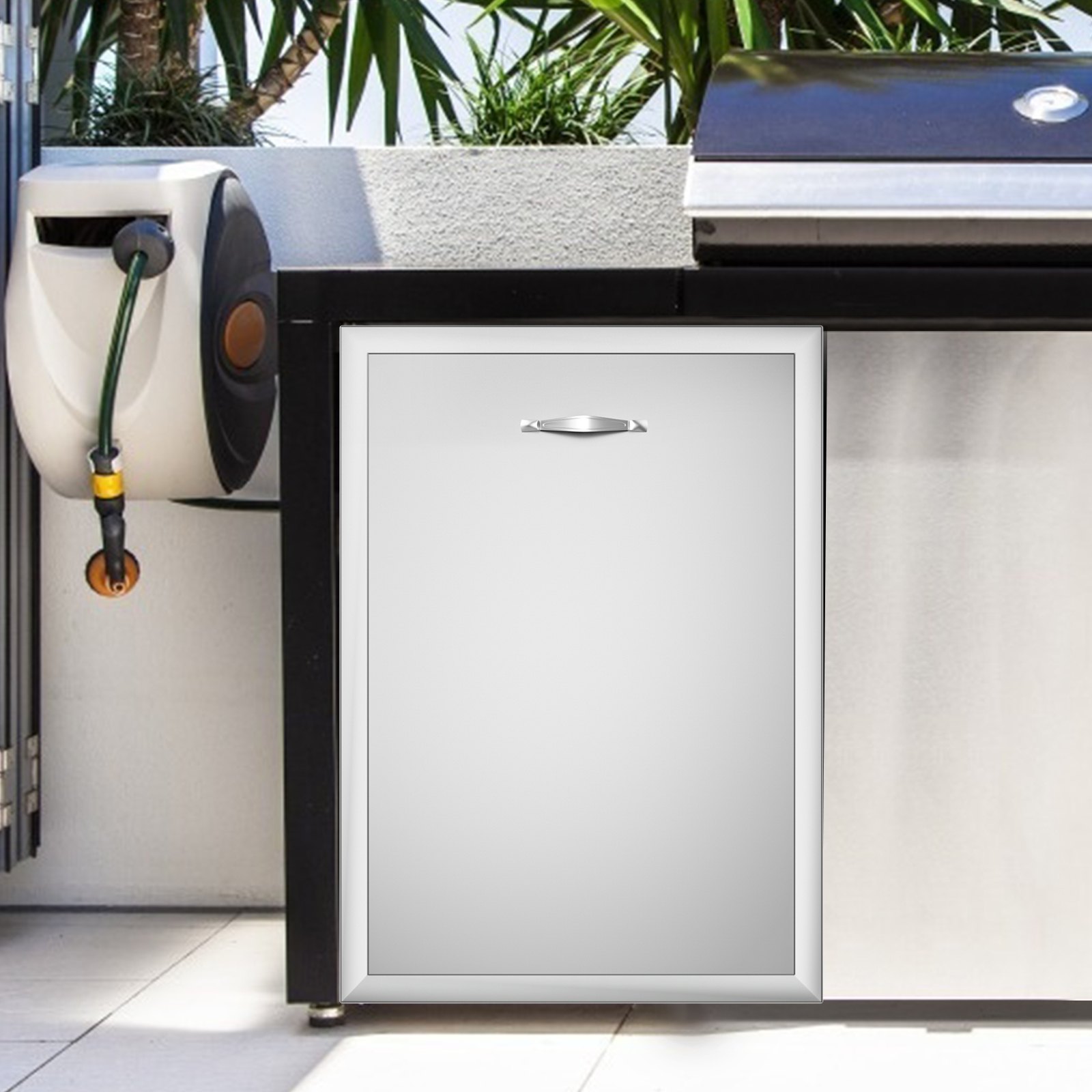 VEVOR Pull Out Trash Drawer 19.7W x 26.5H Inch Outdoor Kitchen Drawers ...