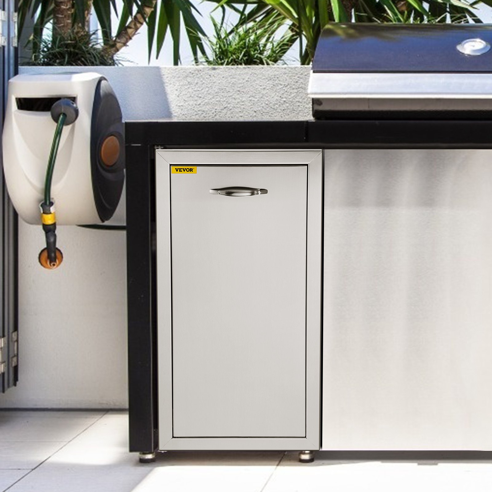 VEVOR Pull Out Trash Drawer 13.6Wx26Hx19.3D Inch Lower Sliding Rails ...