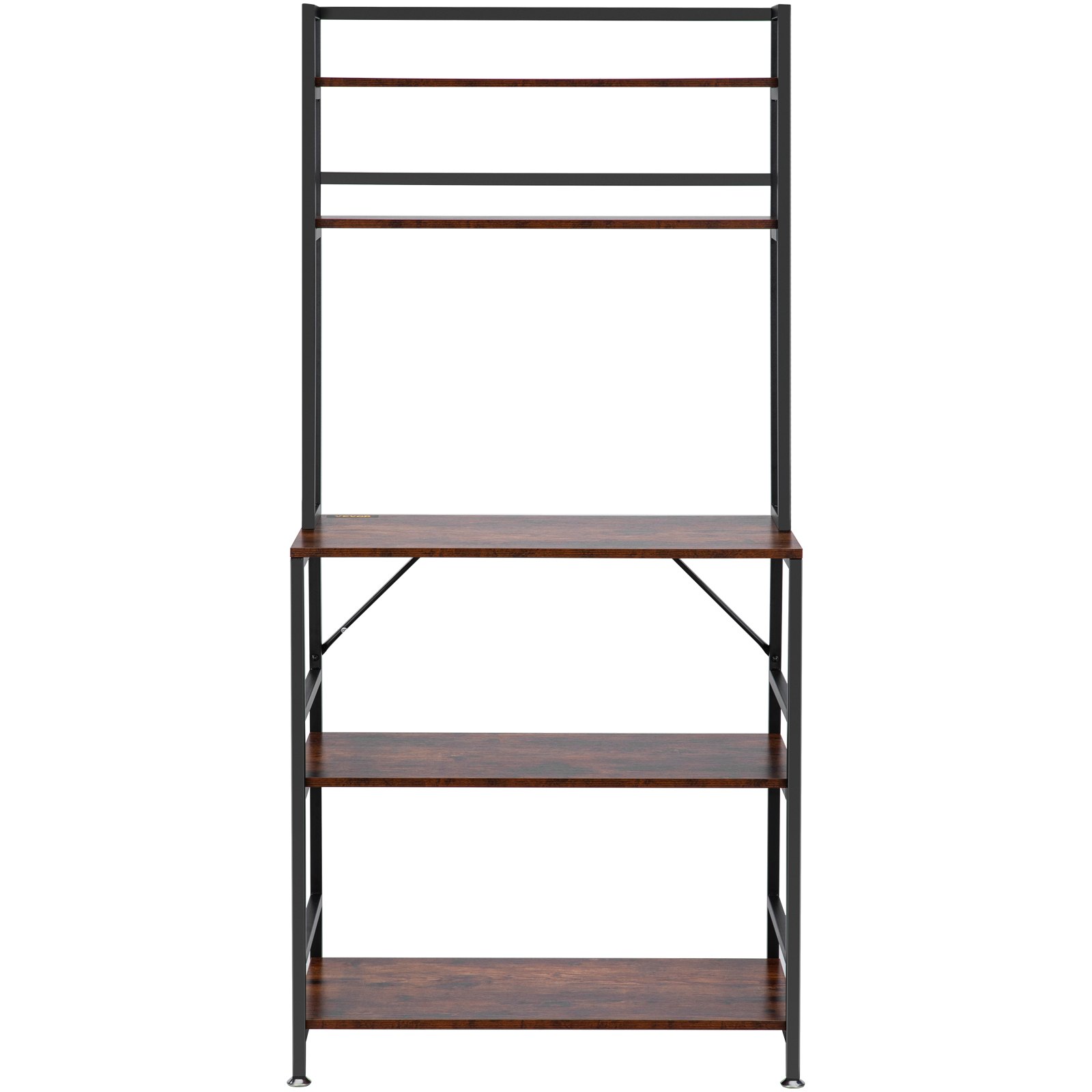 VEVOR Kitchen Baker's Rack, 5-Tier Microwave Stand with 6 Hooks Utility ...