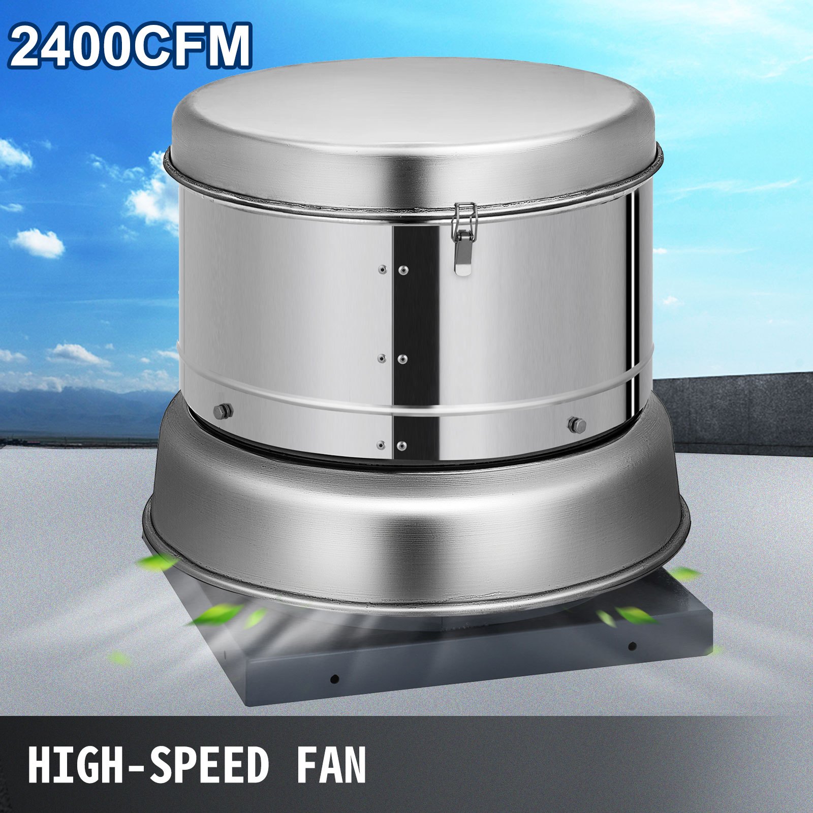 Restaurant Hood Roof Exhaust Fan 2400cfm Commercial 680 Rpm Kitchen ...