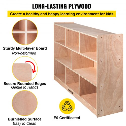 Classroom Storage Cabinet Preschool Storage Shelves Wooden 8 Grids Toys ...