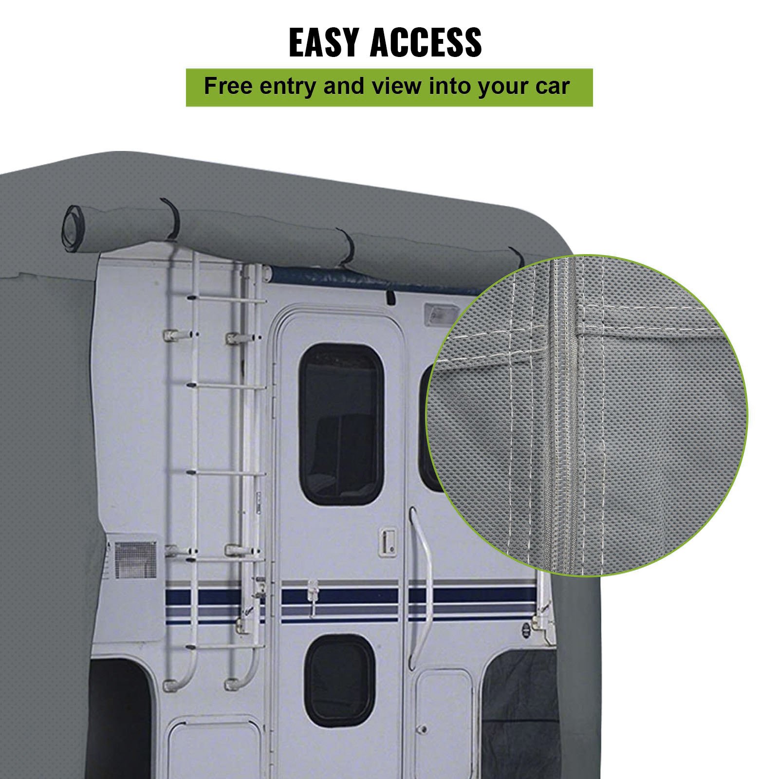 VEVOR RV Cover, 10'-12' Travel Trailer RV Cover, Windproof RV & Trailer ...