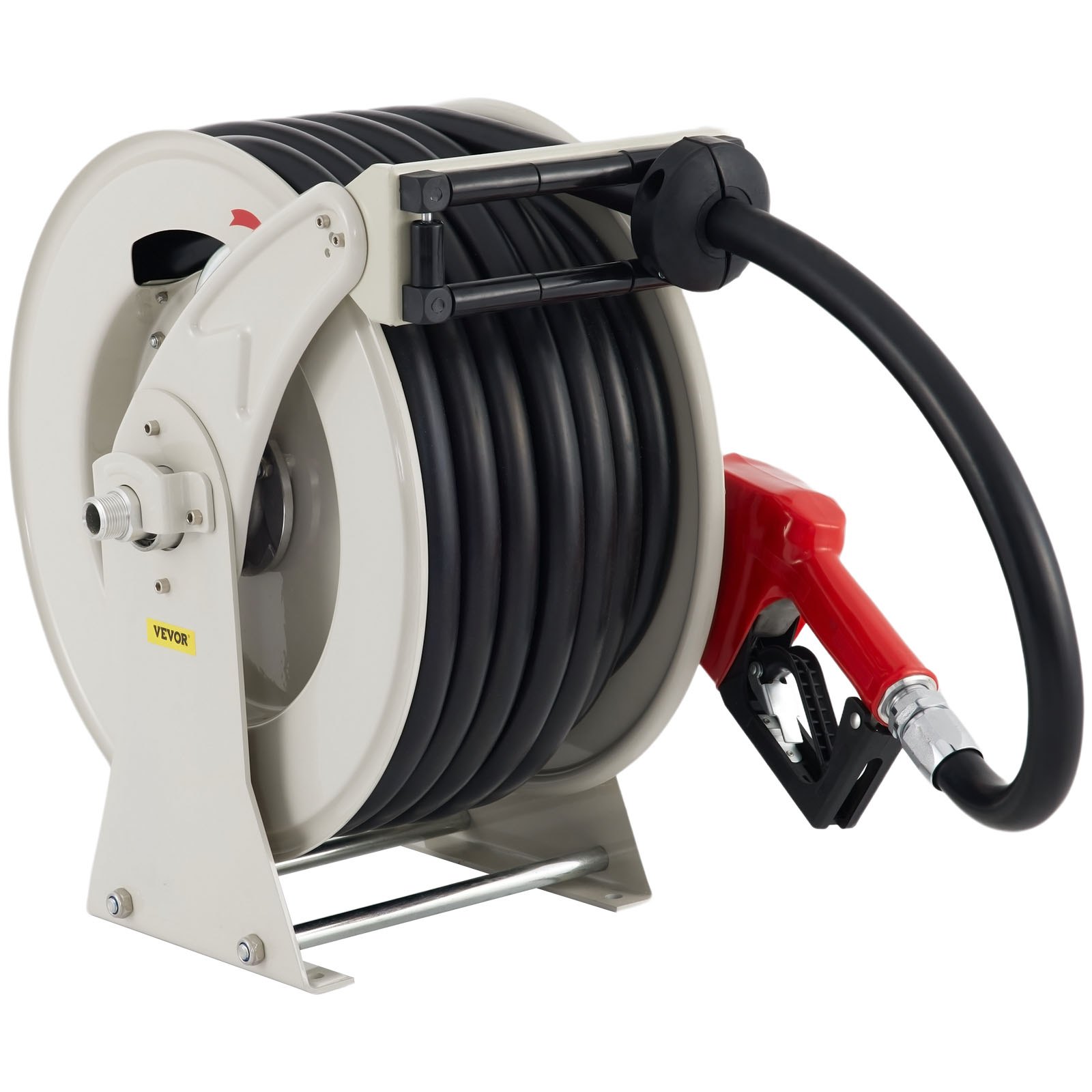 VEVOR Fuel Hose Reel, 1" x 33' Extra Long Retractable Diesel Hose Reel ...
