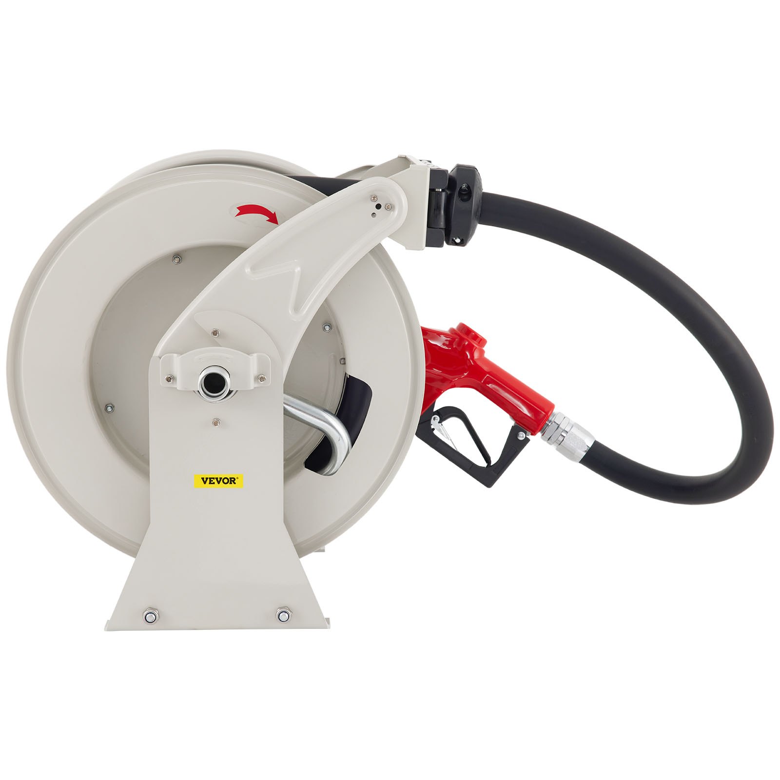 VEVOR Fuel Hose Reel, 1" x 50' Extra Long Retractable Diesel Hose Reel ...