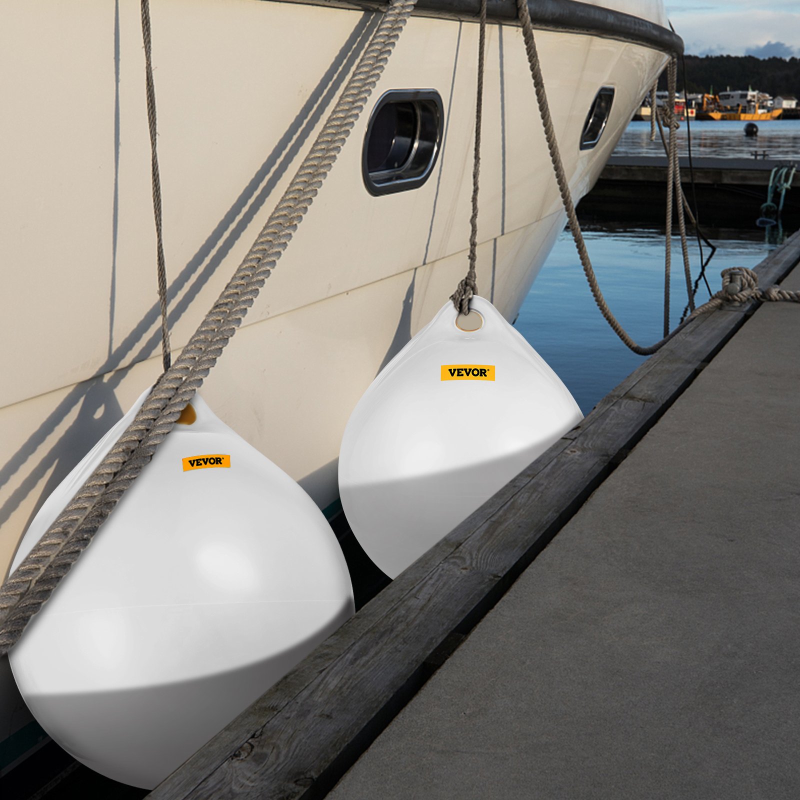 VEVOR Boat Buoy Ball, 27" Diameter Inflatable Heavy-Duty Marine-Grade ...