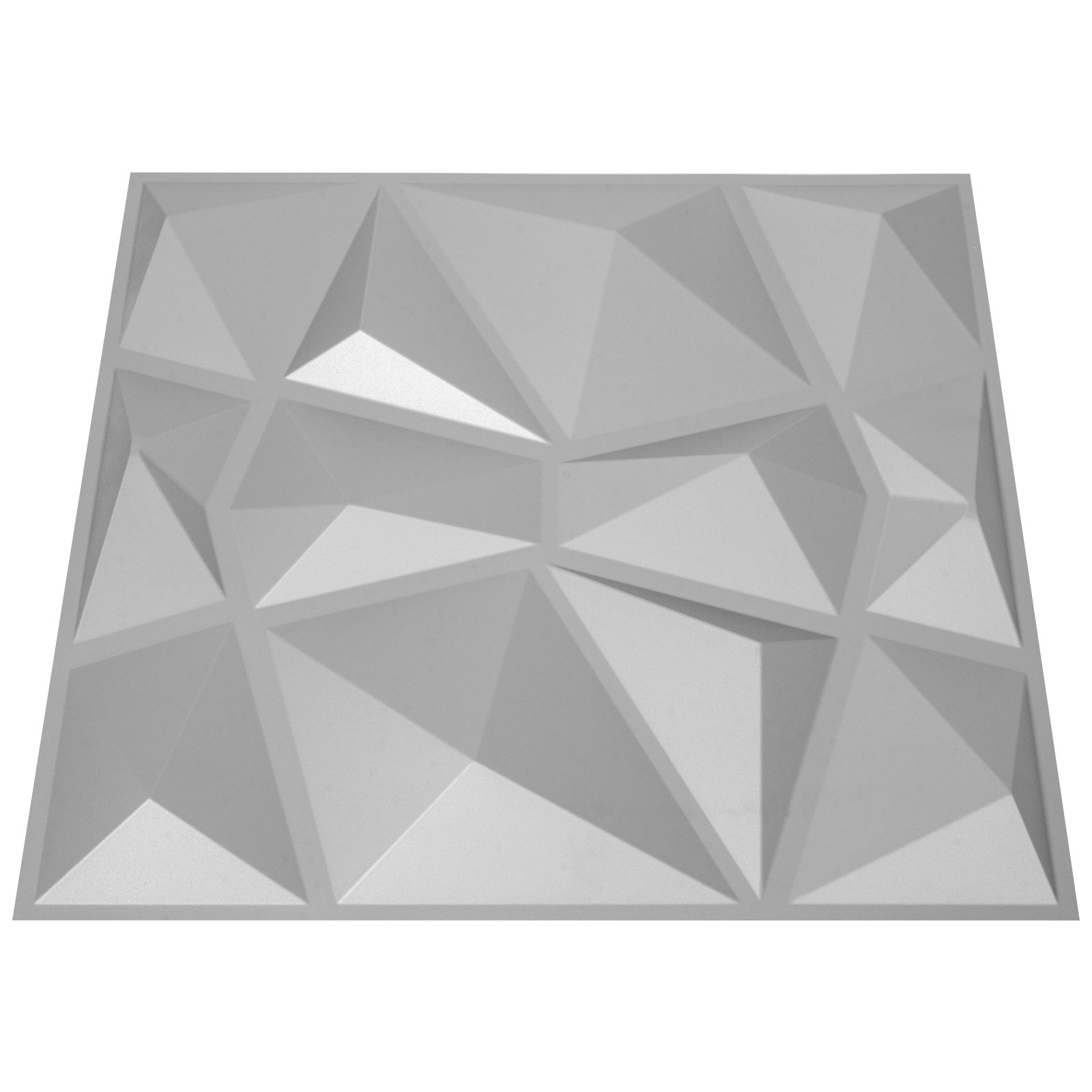 VEVOR 13 Pack 19.7x19.7Inches Diamond Silver 3D PVC Wave Panels for ...