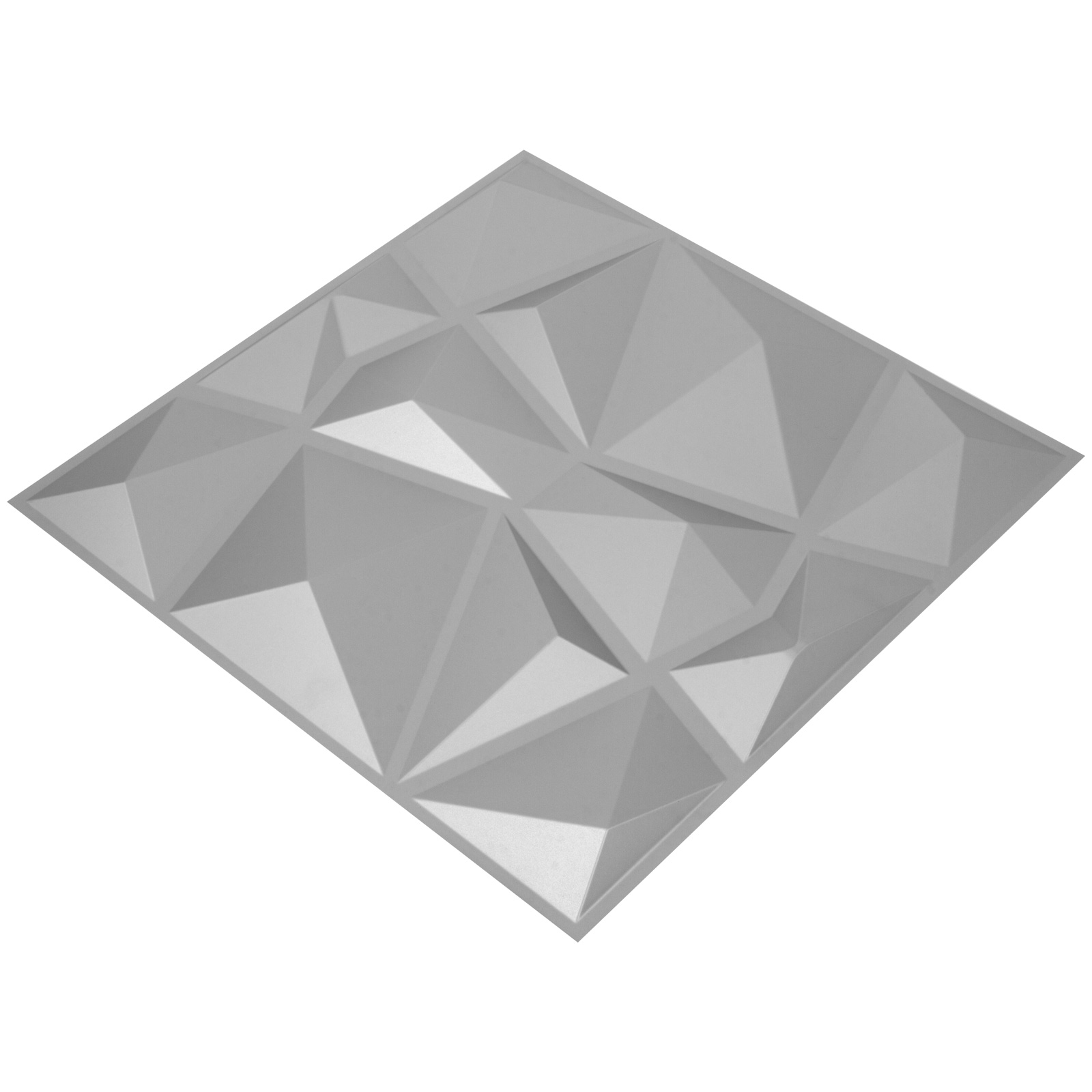 Pvc Wall Panels 3d Textured Diamond Design 13 Tiles 35 Sf Art Silver ...