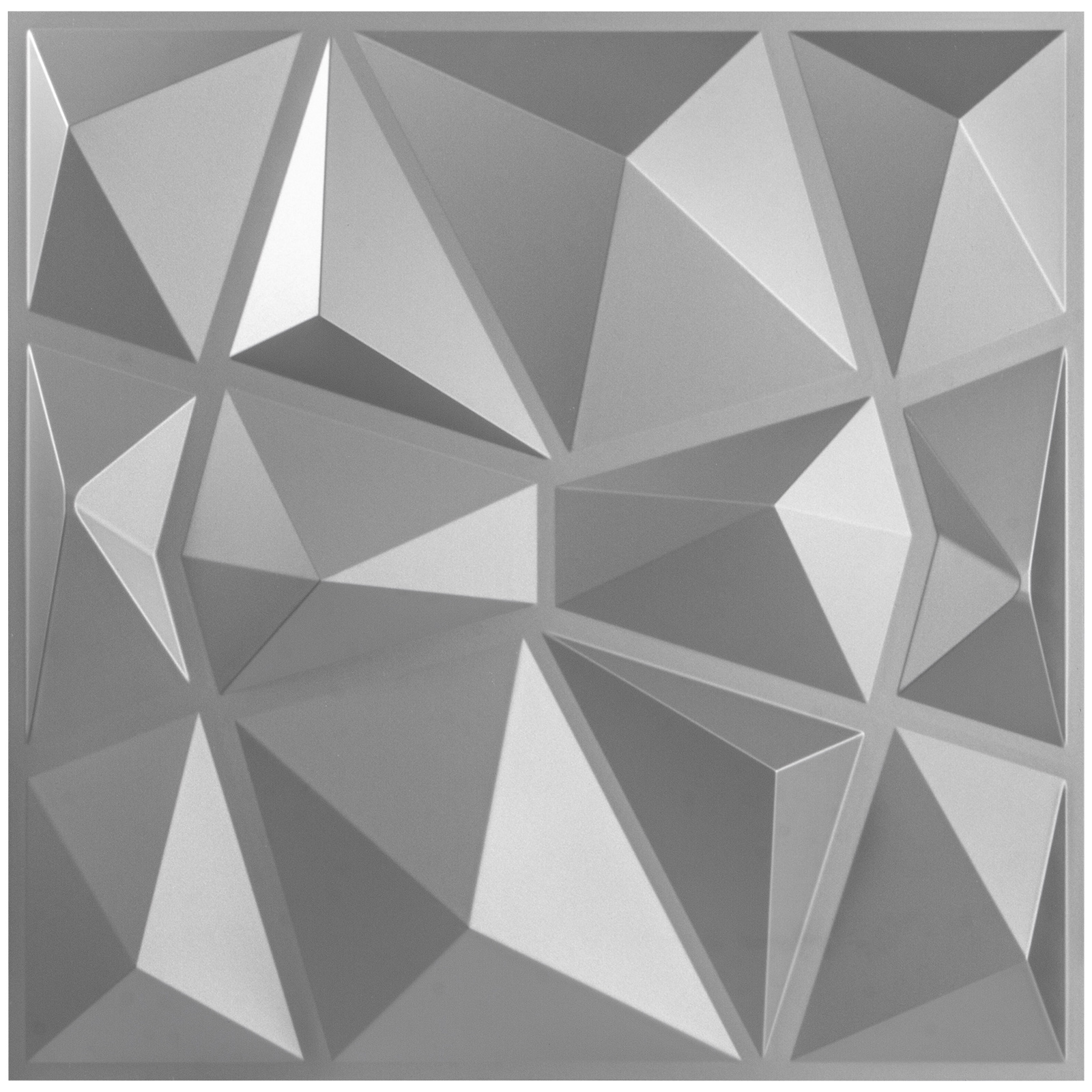Pvc Wall Panels 3d Textured Diamond Design 13 Tiles 35 Sf Art Silver ...