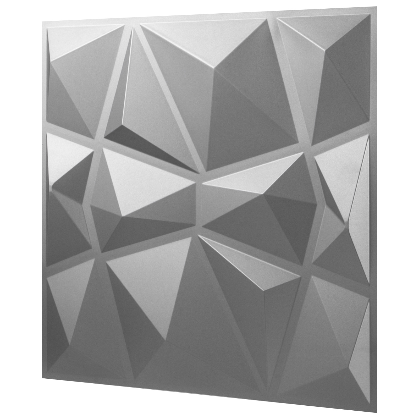 Pvc Wall Panels 3d Textured Diamond Design 13 Tiles 35 Sf Art Silver ...