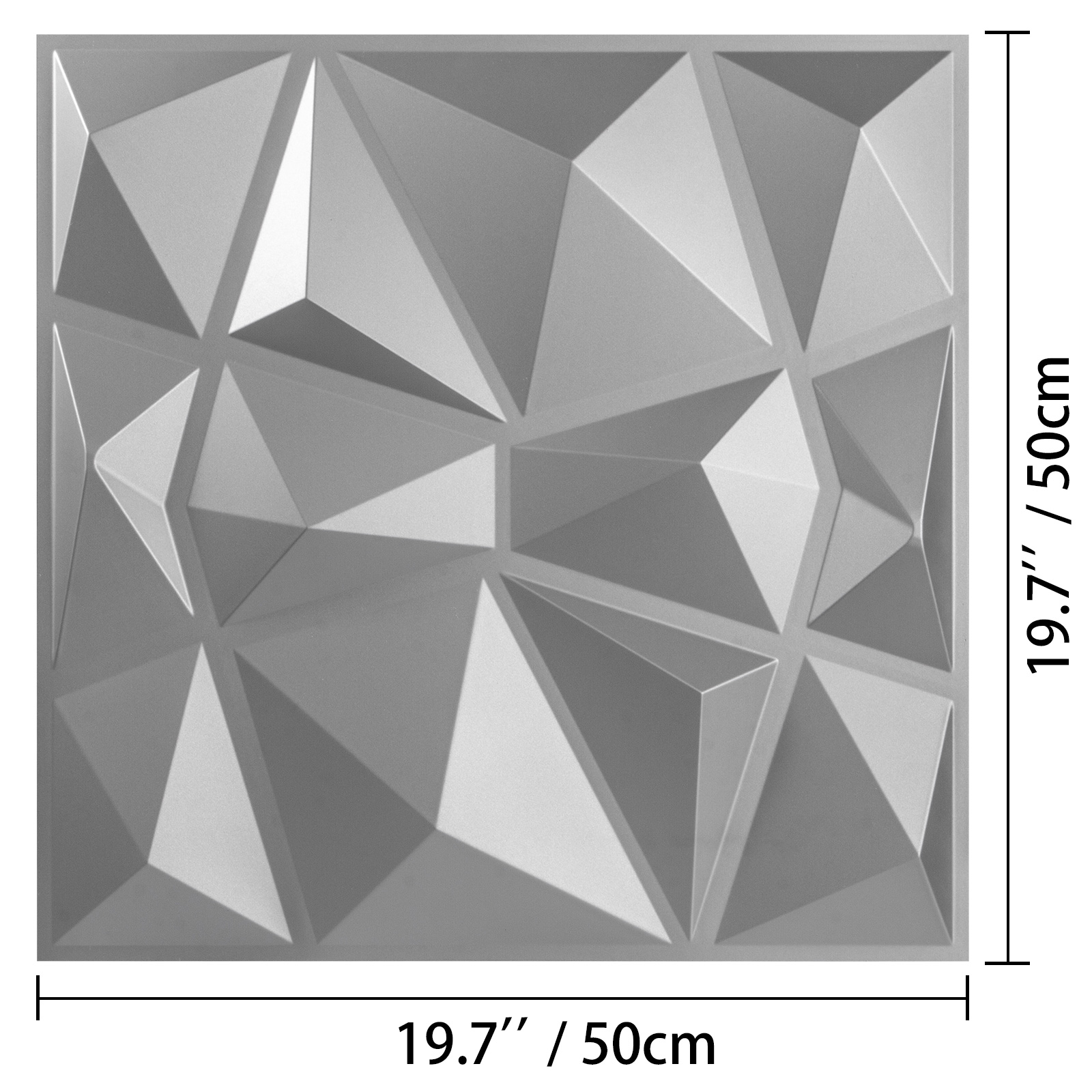 Pvc Wall Panels 3d Textured Diamond Design 13 Tiles 35 Sf Art Silver ...