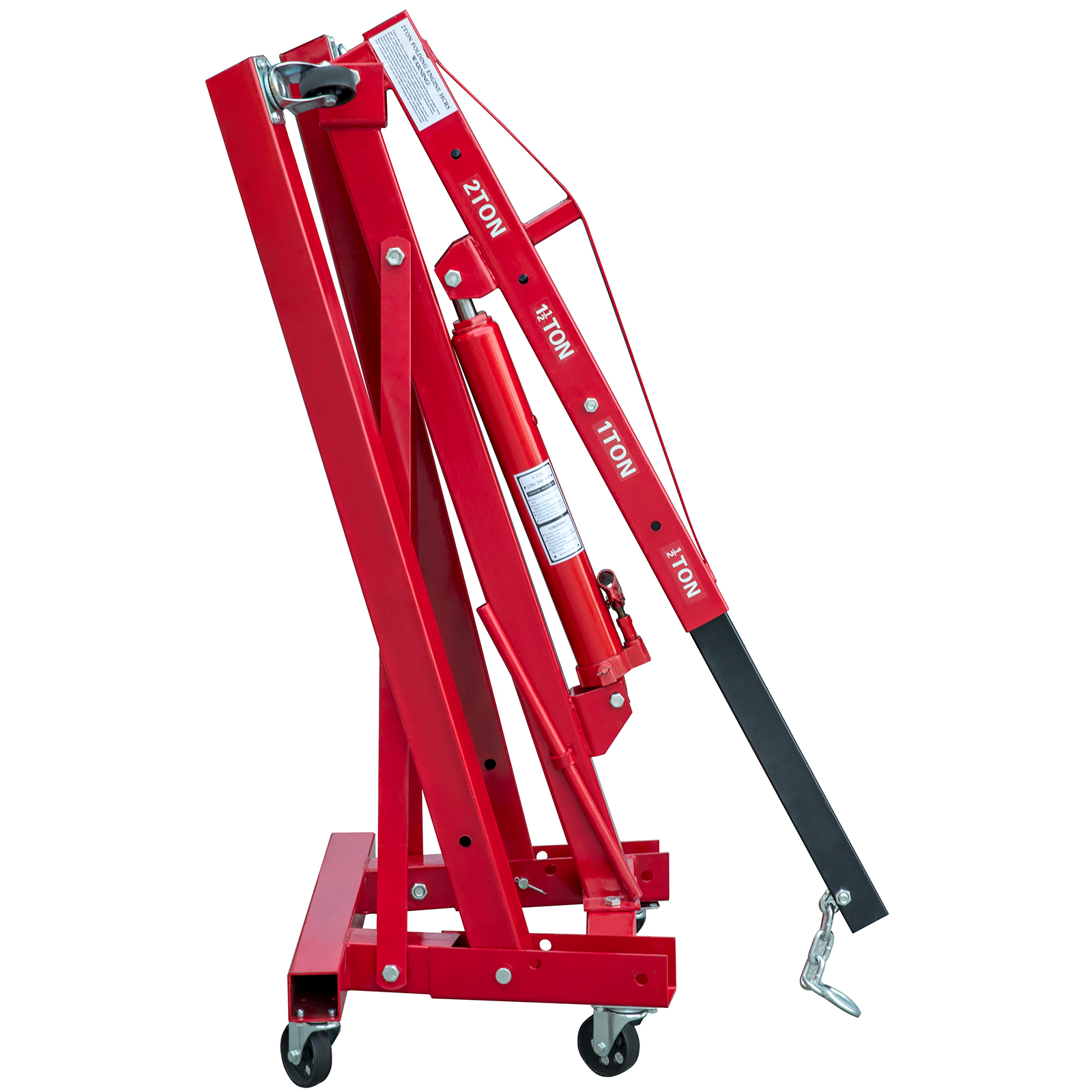 VEVOR Folding Engine Crane, 4400lbs Lifting Capacity Shop Crane, 2-Ton ...