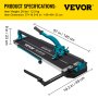 VEVOR Tile Cutter, 48 Inch Manual Tile Cutter, Tile Cutter Tools w ...