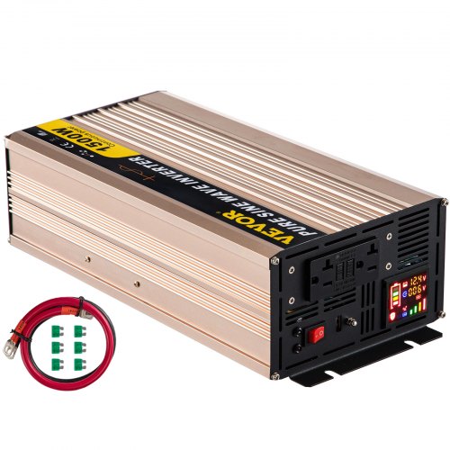 VEVOR Pure Sine Wave Inverter, 1500 Watt Power Inverter, DC 12V to AC ...