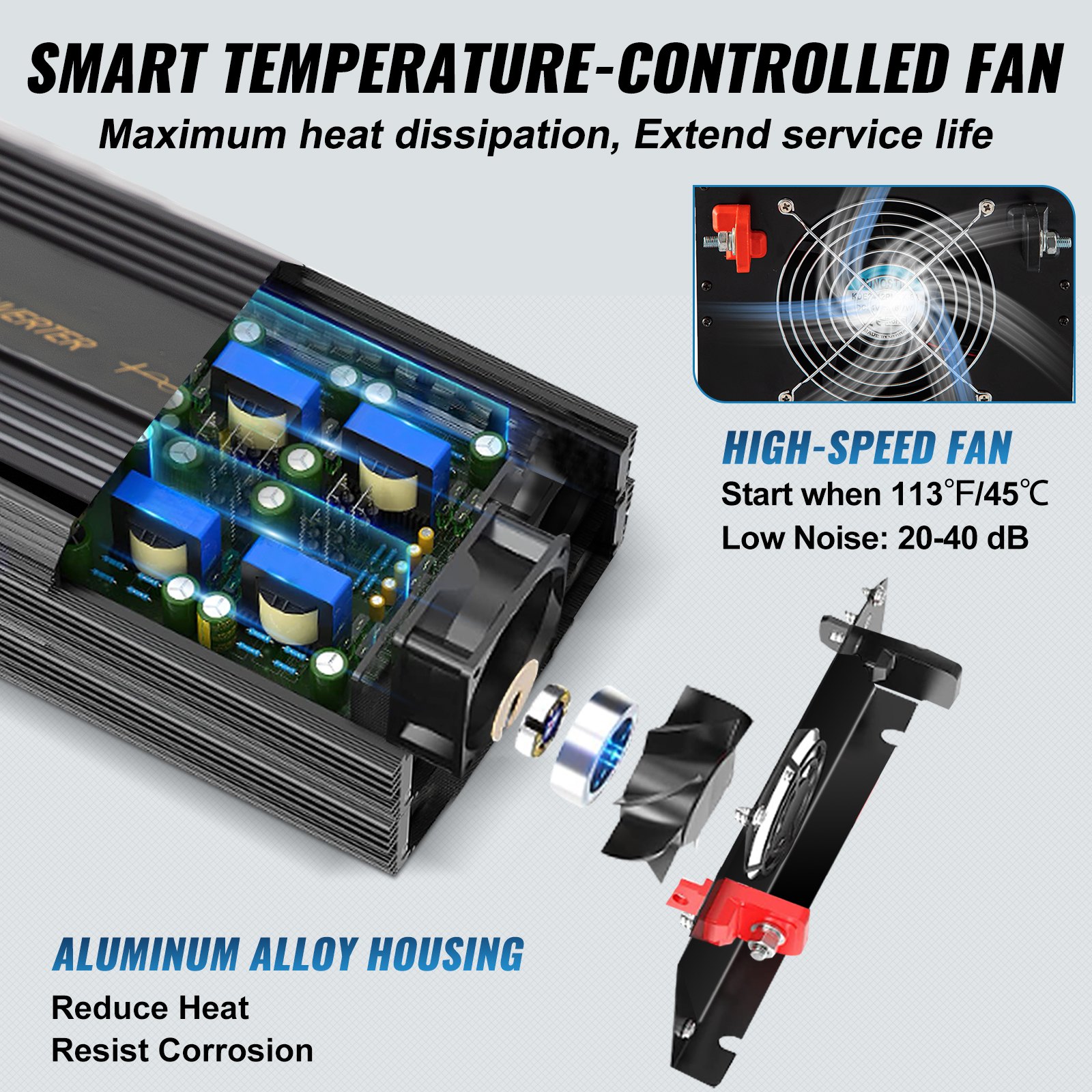 VEVOR Pure Sine Wave Inverter 3500 Watt Power Inverter, DC 12V to AC ...