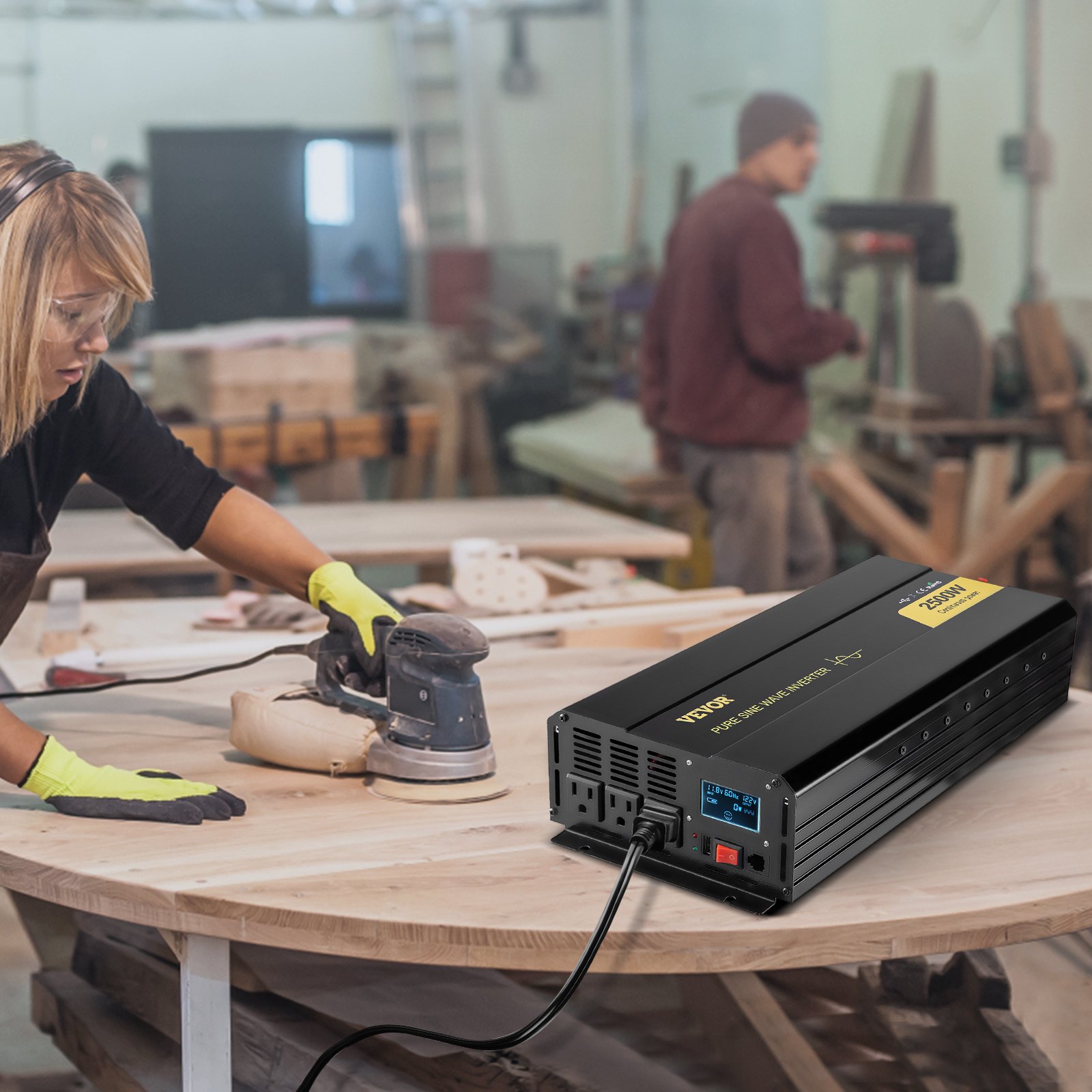 VEVOR Pure Sine Wave Inverter, 2500 Watt Power Inverter, DC 12V to AC ...