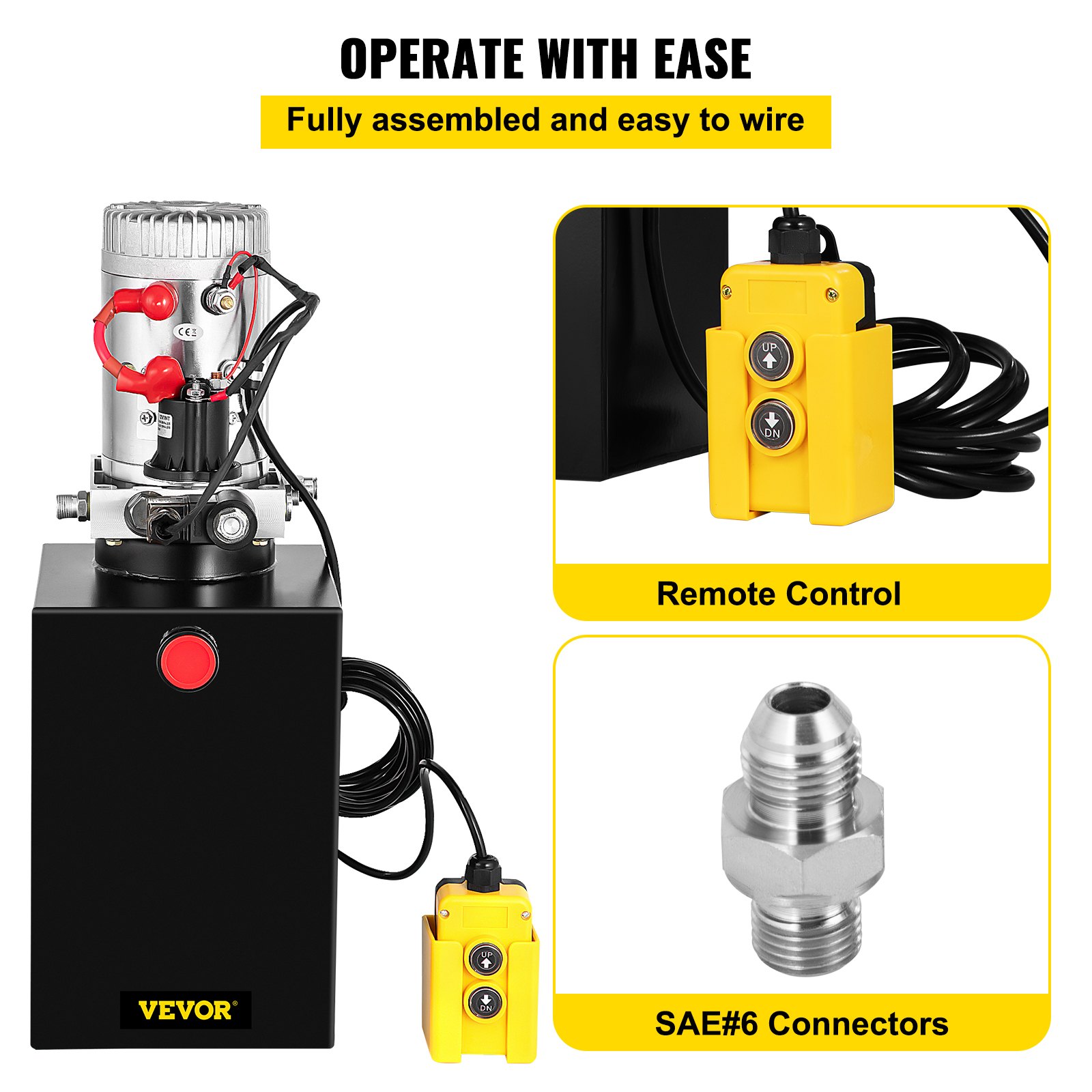 13 Quart Single Acting Hydraulic Pump Dump Trailer Unloading Unit Pack ...