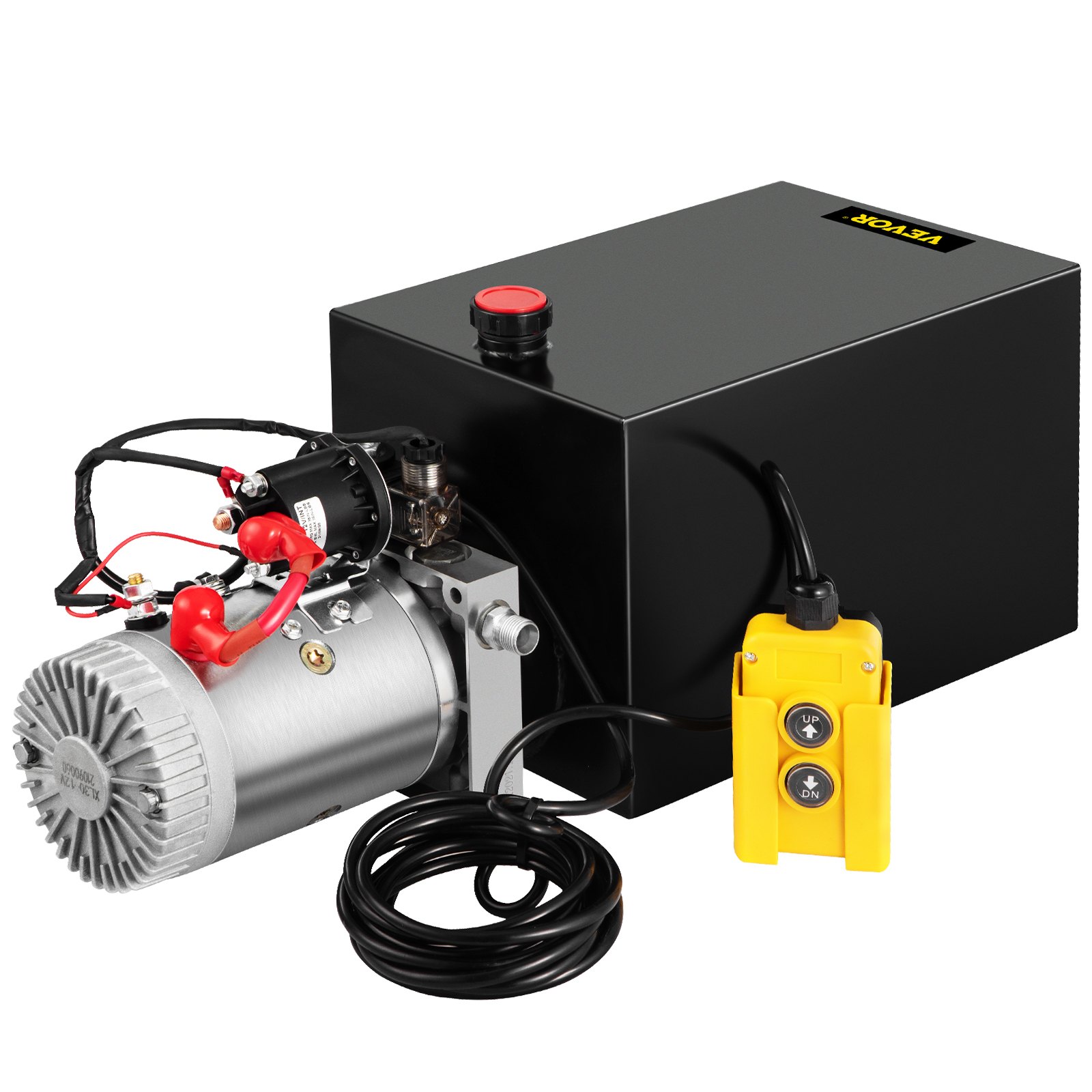 VEVOR Single Acting Hydraulic Pump 12V DC Hydraulic Power Unit 3.75 ...