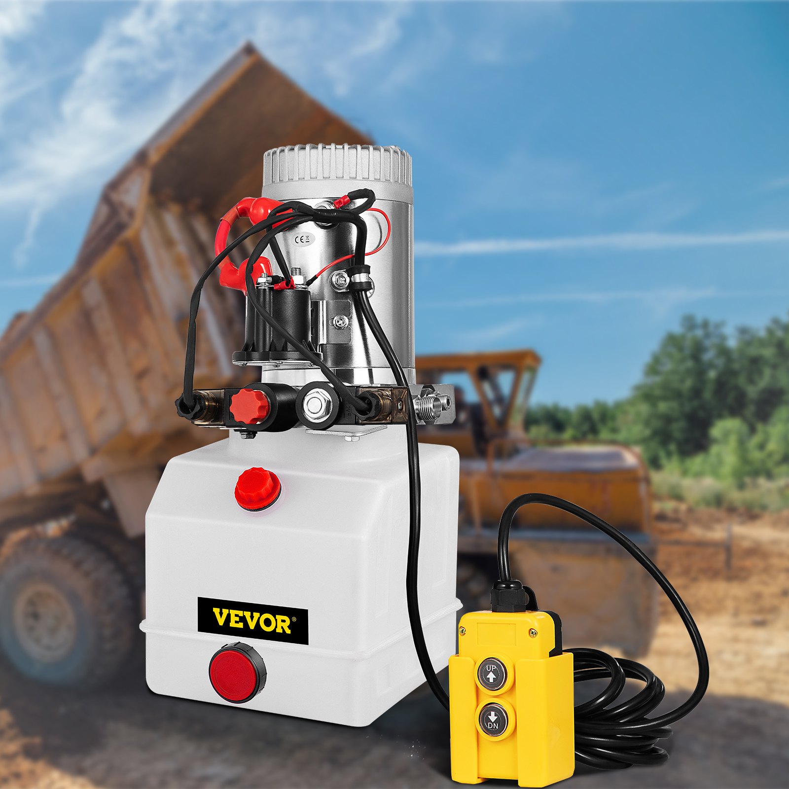 3 Quart Double Acting Hydraulic Pump Dump Trailer 12v Unit Pack Control ...