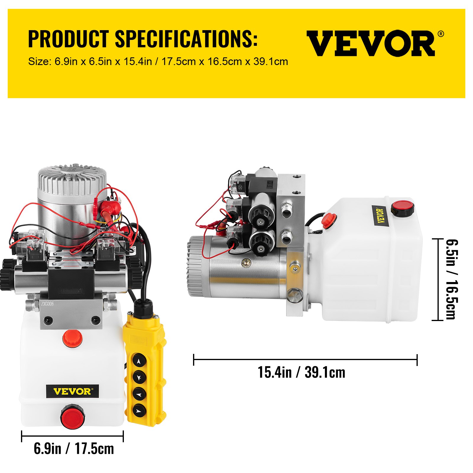 VEVOR Hydraulic Pump Double Acting Hydraulic Power Unit Double Solenoid ...