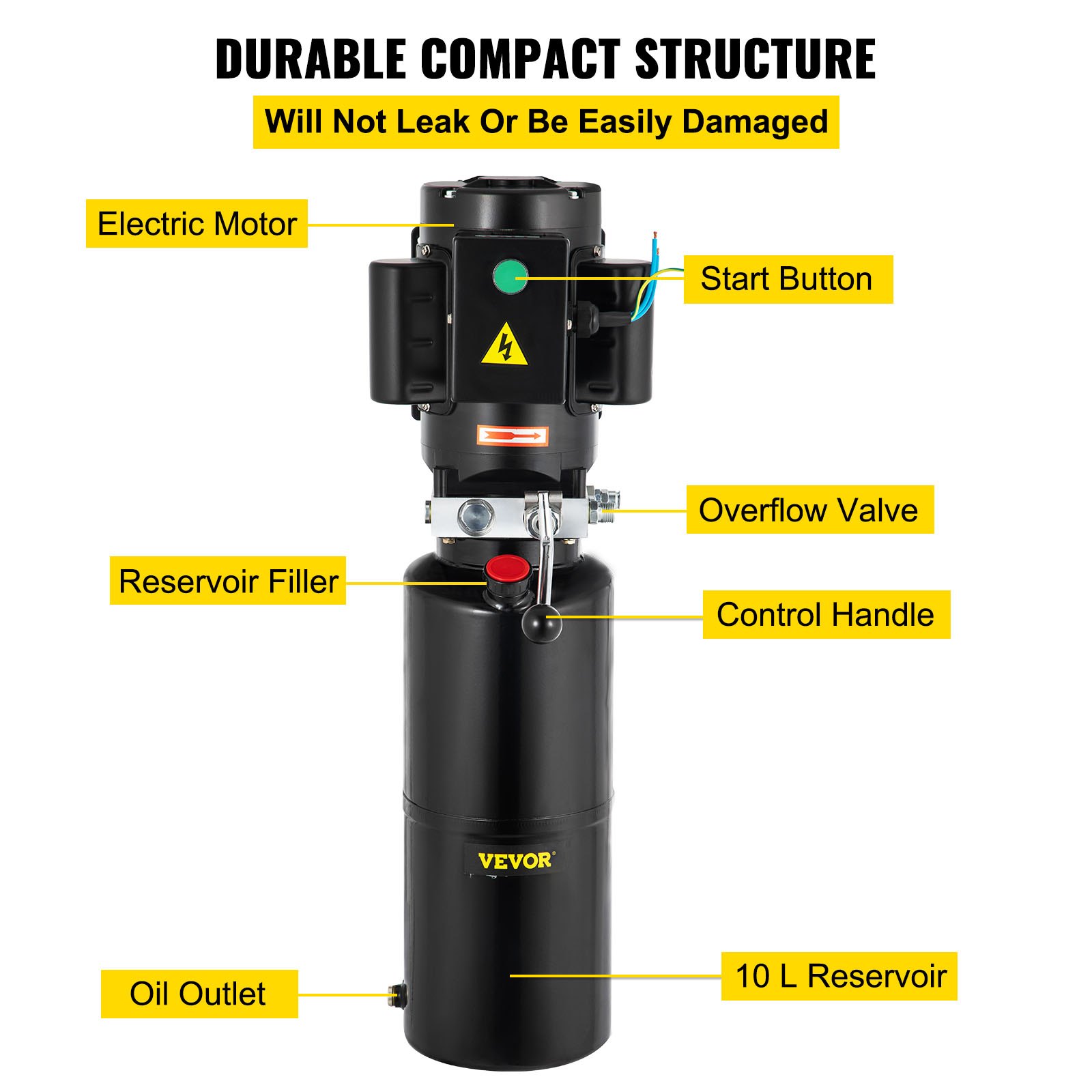 110v Car Lift Hydraulic Power Unit Auto Lifts Hydraulic Pump 2.64gal ...