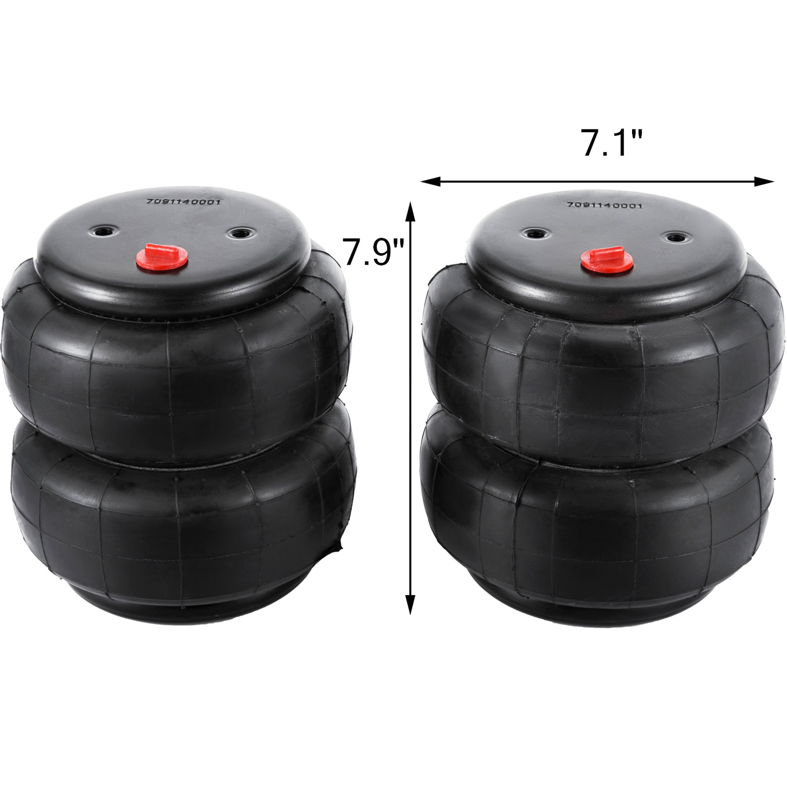 2 Air Lift Dominator D2600 Air Bags Single Port 1/2"npt Air Springs ...