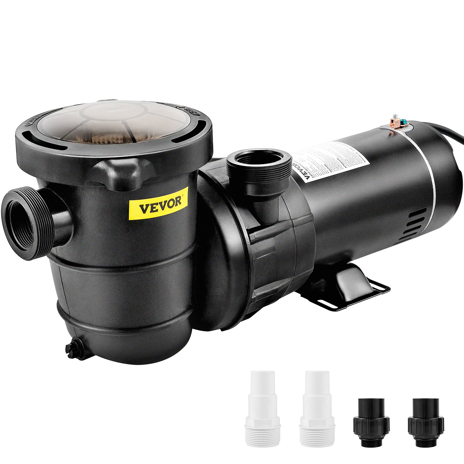 VEVOR Swimming Pool Pump 2.0HP 115V 1500W, Single Speed Pumps for Above ...