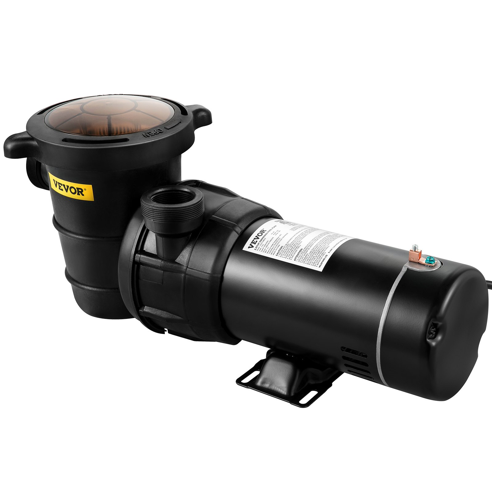 VEVOR Swimming Pool Pump 2.0HP 115V 1500W, Single Speed Pumps for Above ...