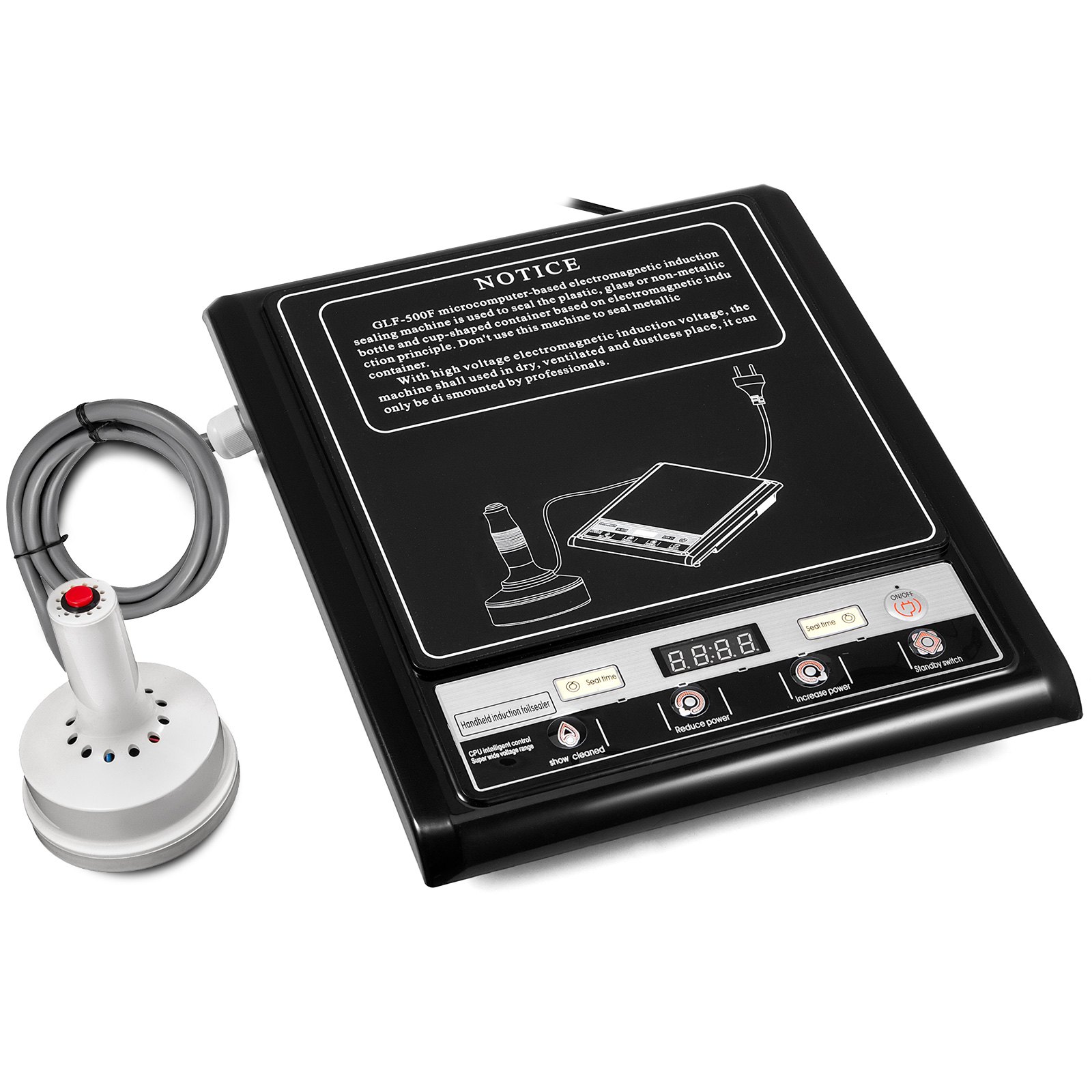 800-1200W Handheld Induction Sealer Portable Sealing Machine ...