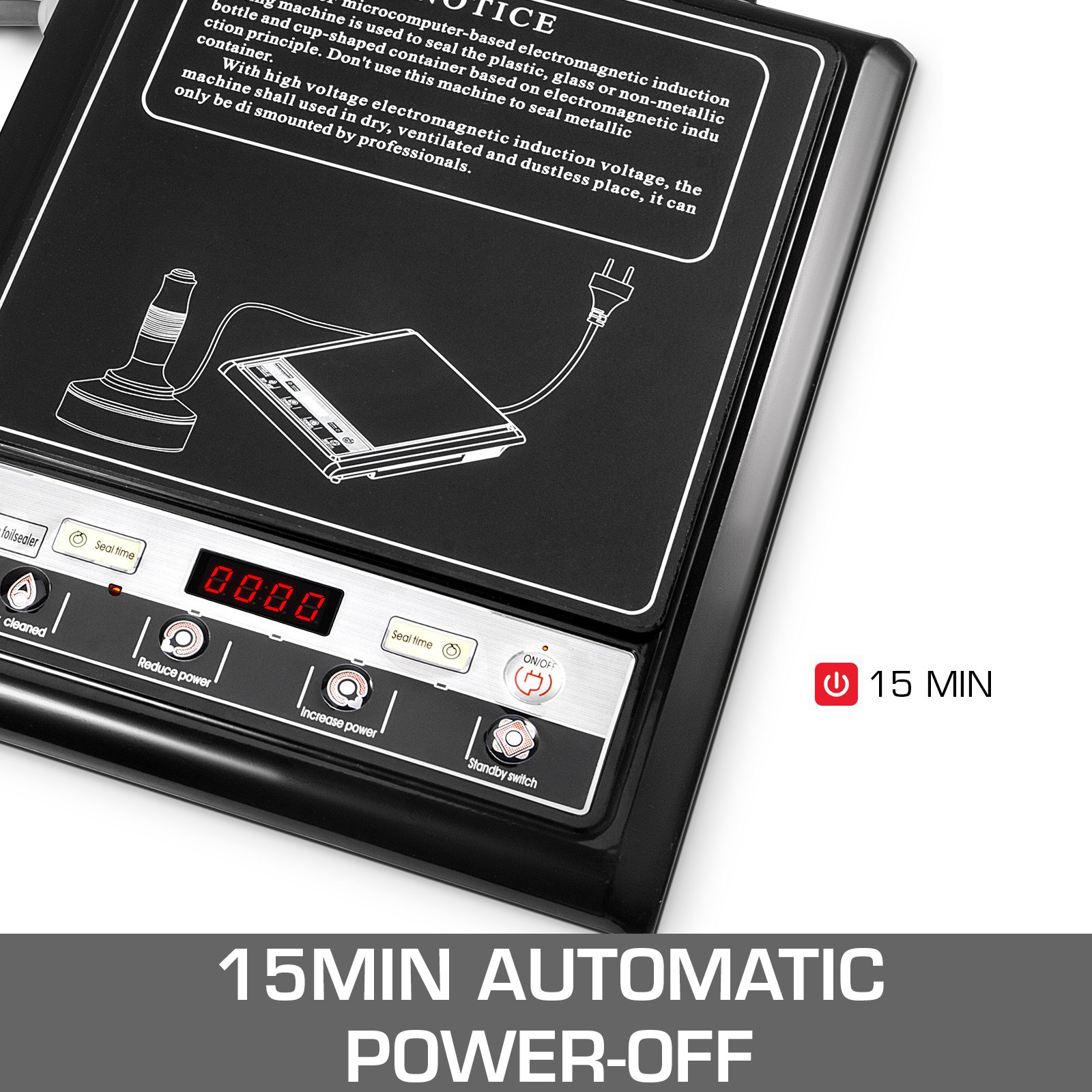 800-1200W Handheld Induction Sealer Portable Sealing Machine ...