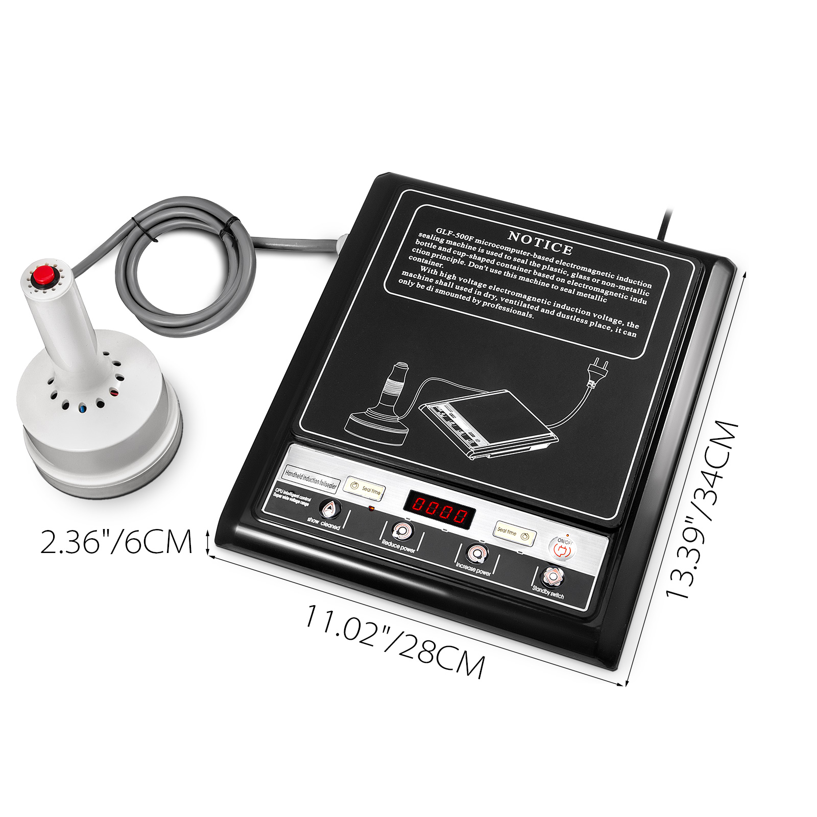 800-1200W Handheld Induction Sealer Portable Sealing Machine ... 800-1200W Handheld Induction Sealer Portable Sealing Machine ...