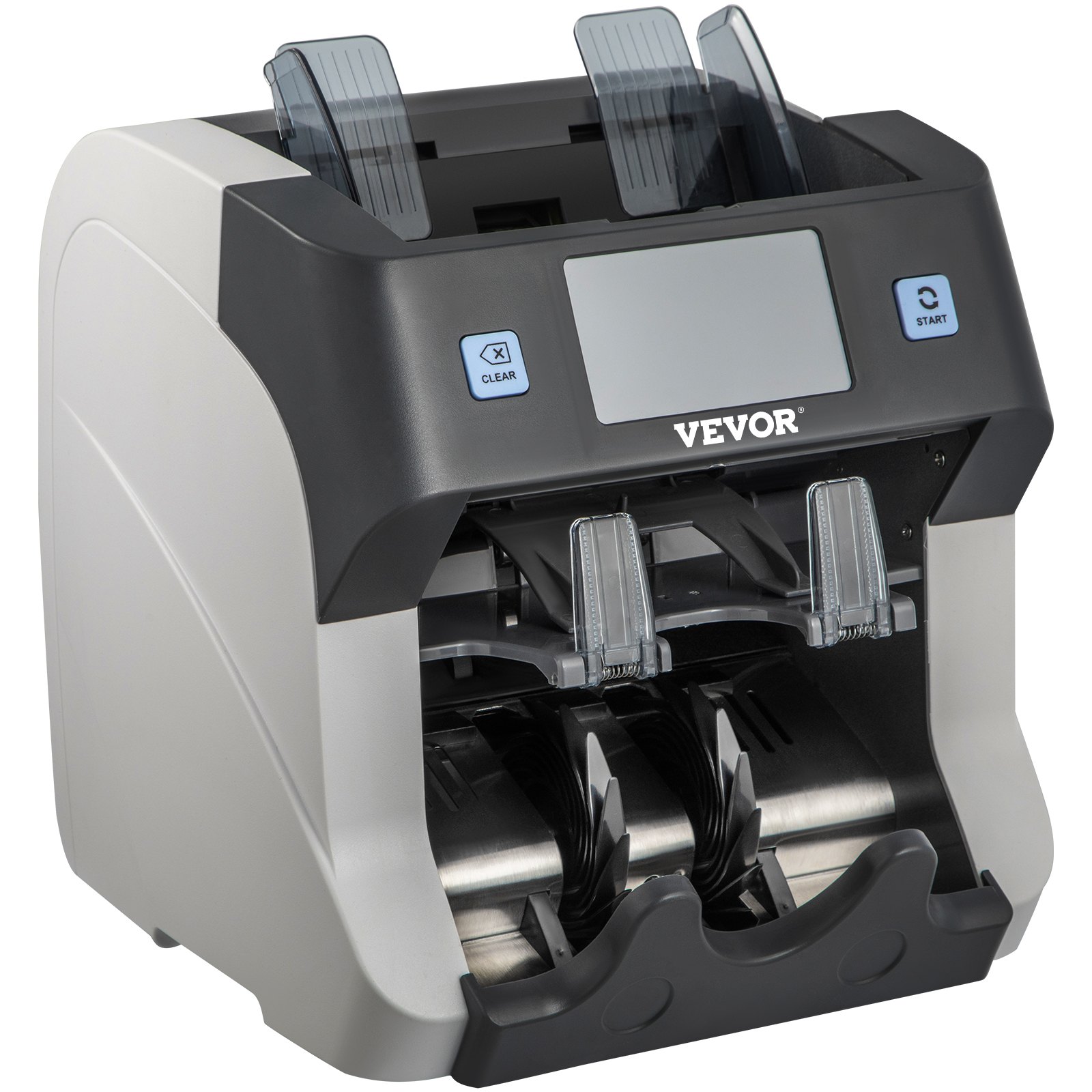 VEVOR Money Counter Machine, 2-Pocket Mixed Denomination Bill Counter ...