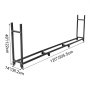 Vevor Firewood Log Rack Firewood Rack Outdoor 10' Black Wood Storage ...
