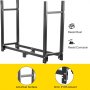 VEVOR Firewood Log Rack, 6ft Firewood Rack Outdoor, Black Firewood Rack ...