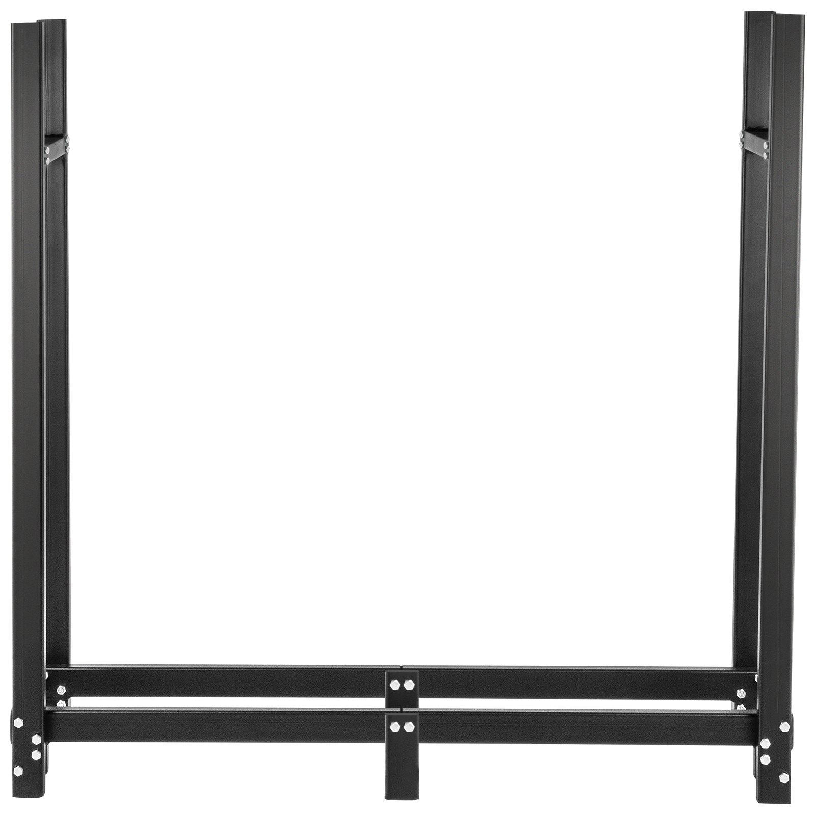 VEVOR Firewood Log Rack, 6ft Firewood Rack Outdoor, Black Firewood Rack ...