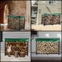 VEVOR VEVOR Firewood Log Rack, 8ft Firewood Rack Outdoor, Black ...